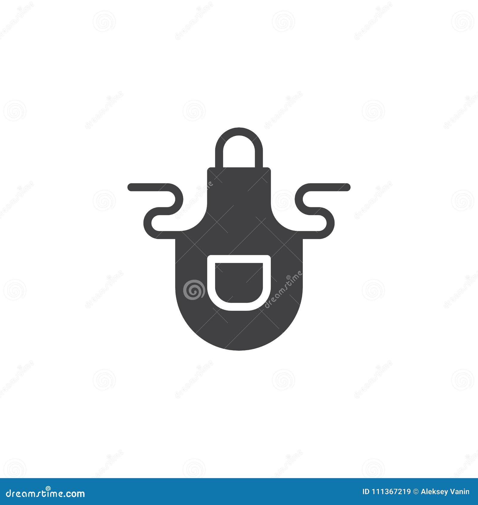 Apron vector icon stock vector. Illustration of cook - 111367219