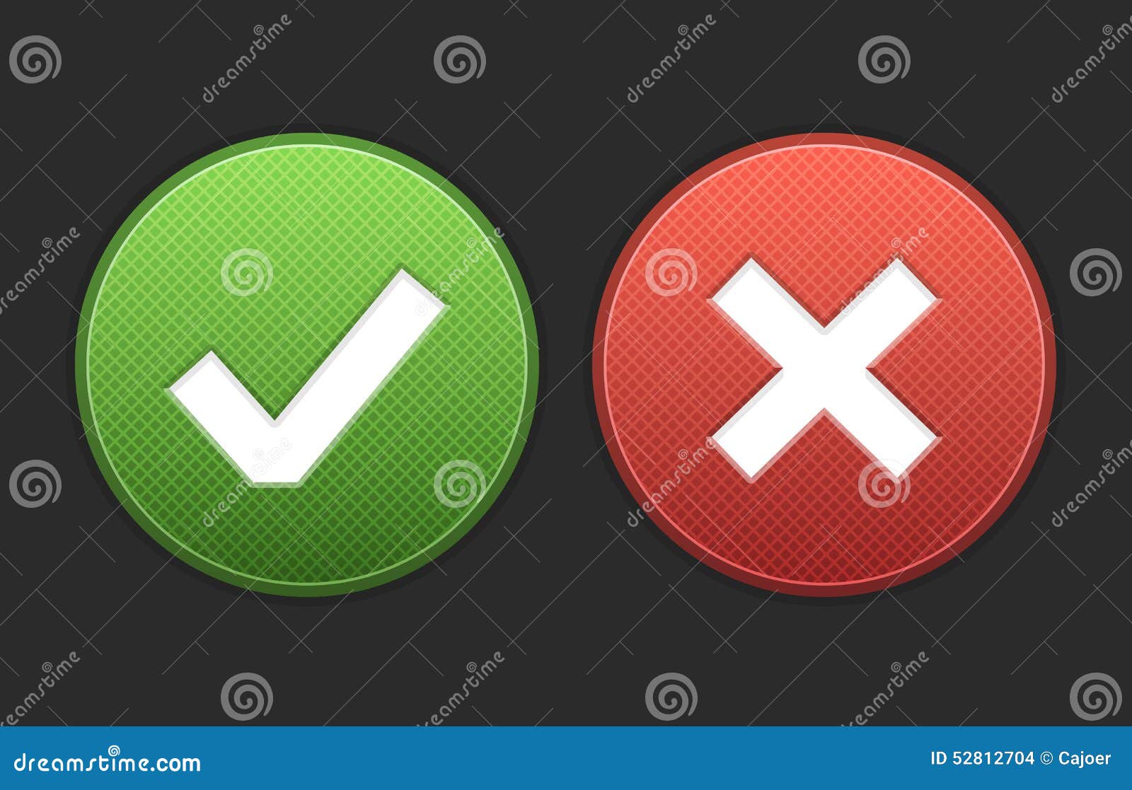 Apruebe y Deny Buttons ilustración del vector. Ilustración de ...