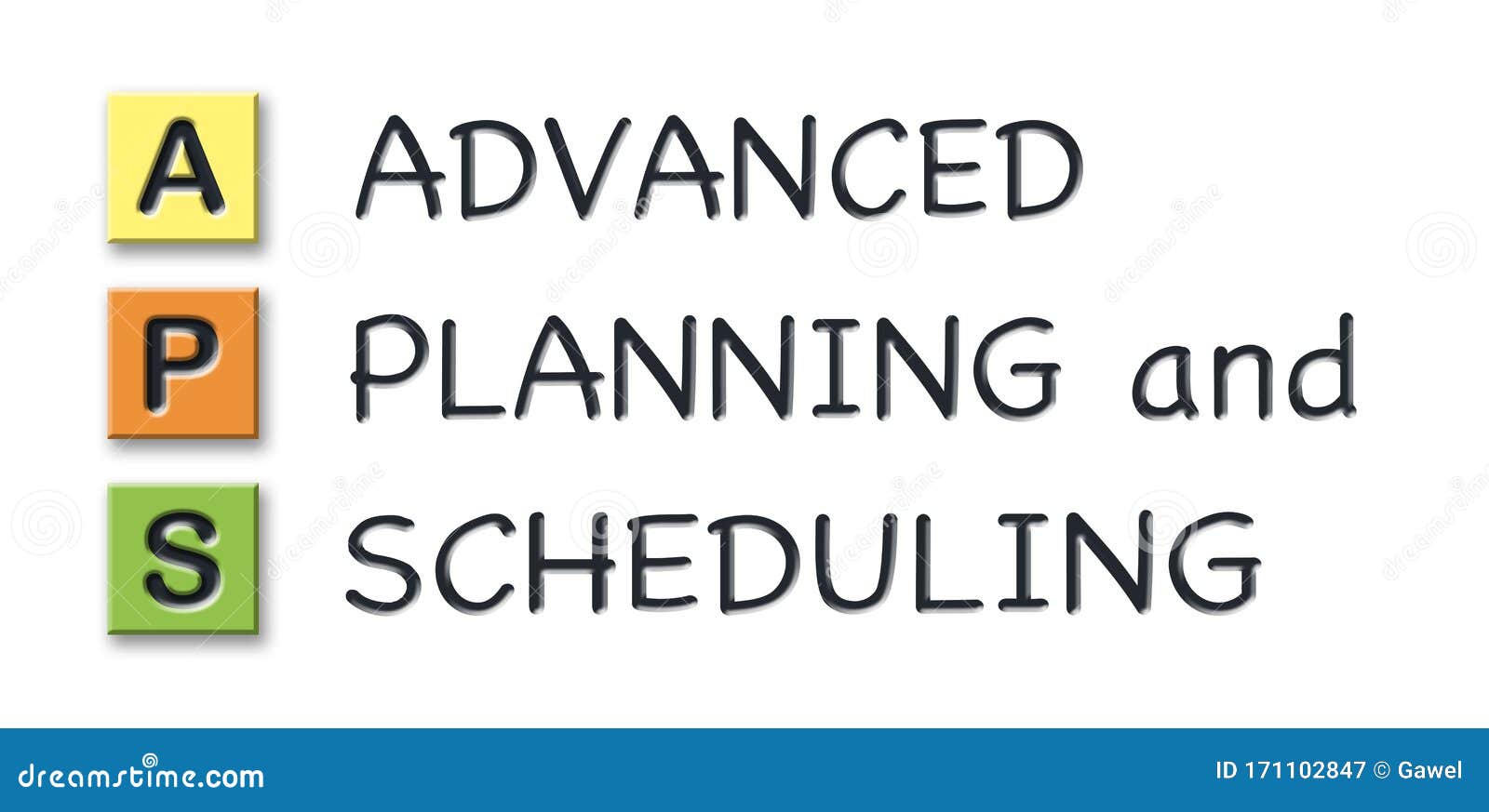 APS Initials in Colored 3d Cubes with Meaning Stock Illustration ...