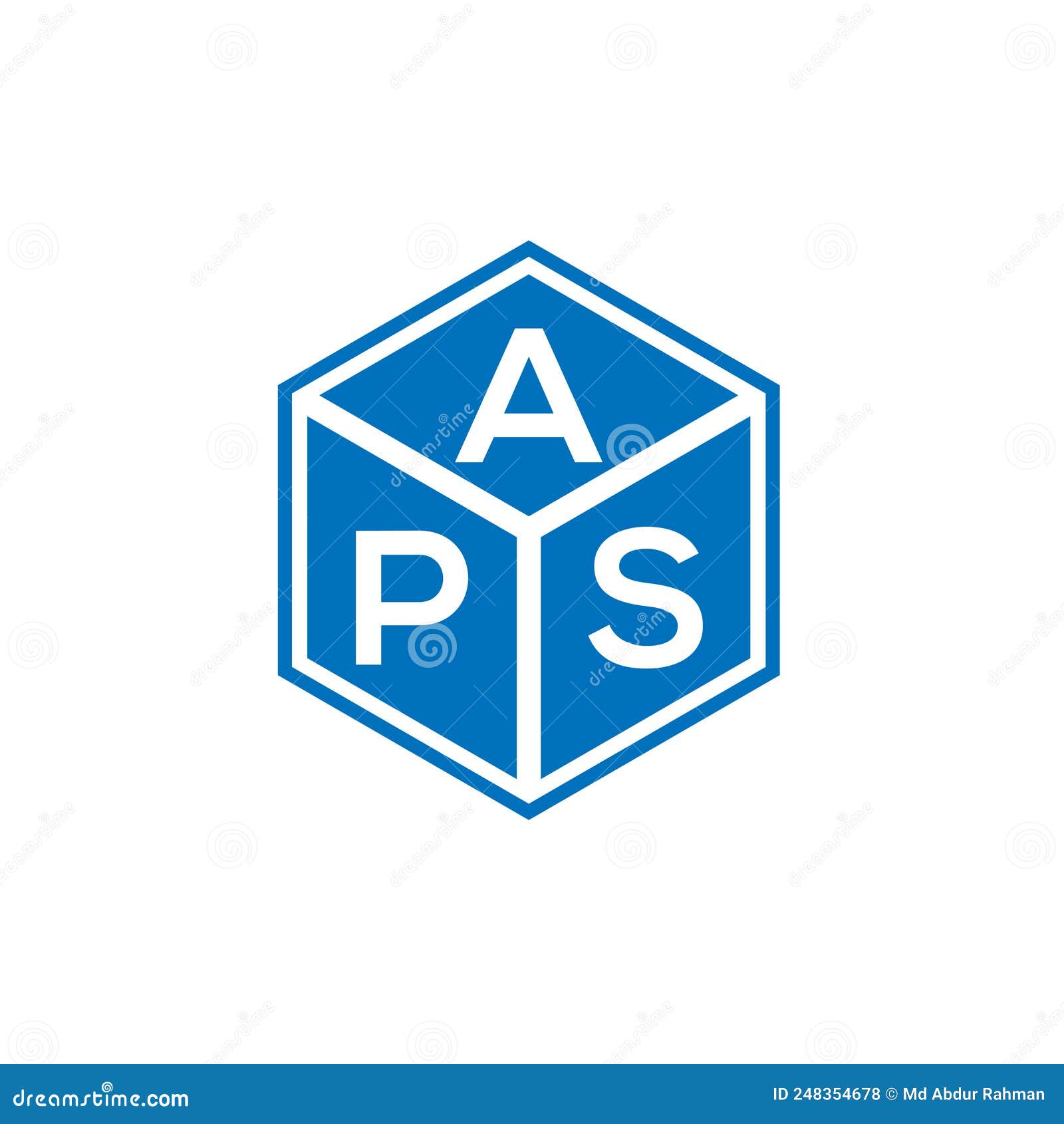 APS Letter Logo Design on Black Background. APS Creative Initials ...