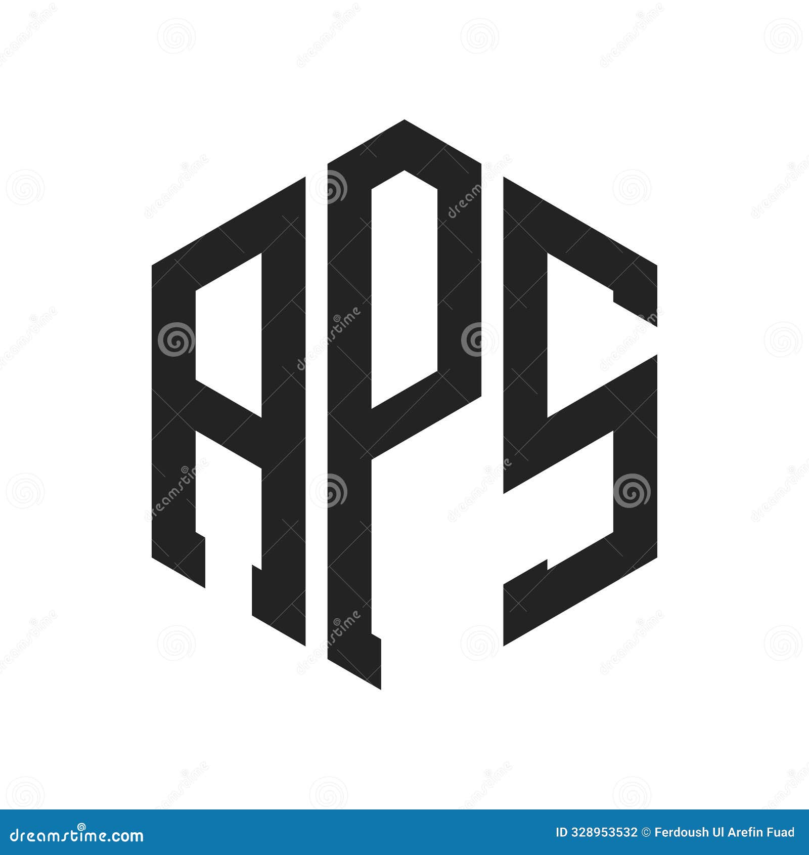 APS Logo Design. Initial Letter APS Monogram Logo Using Hexagon Shape ...