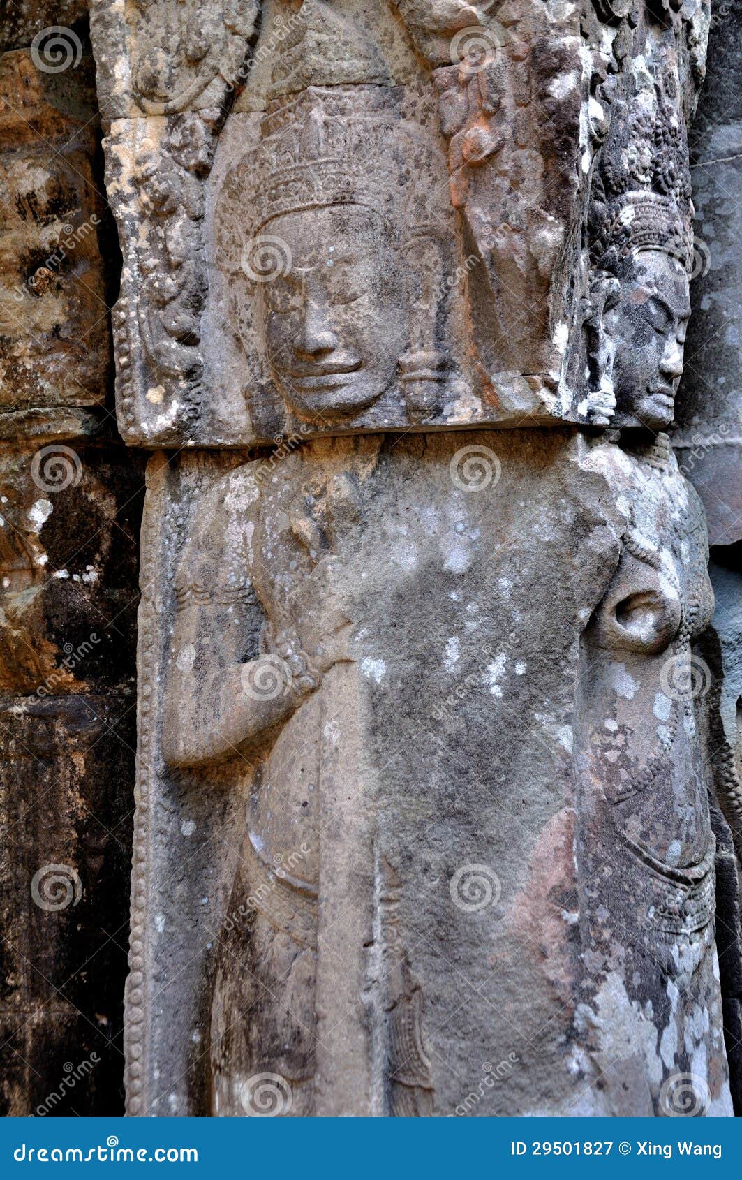Apsara in Angkor Wat stock image. Image of buddha, angkor - 29501827
