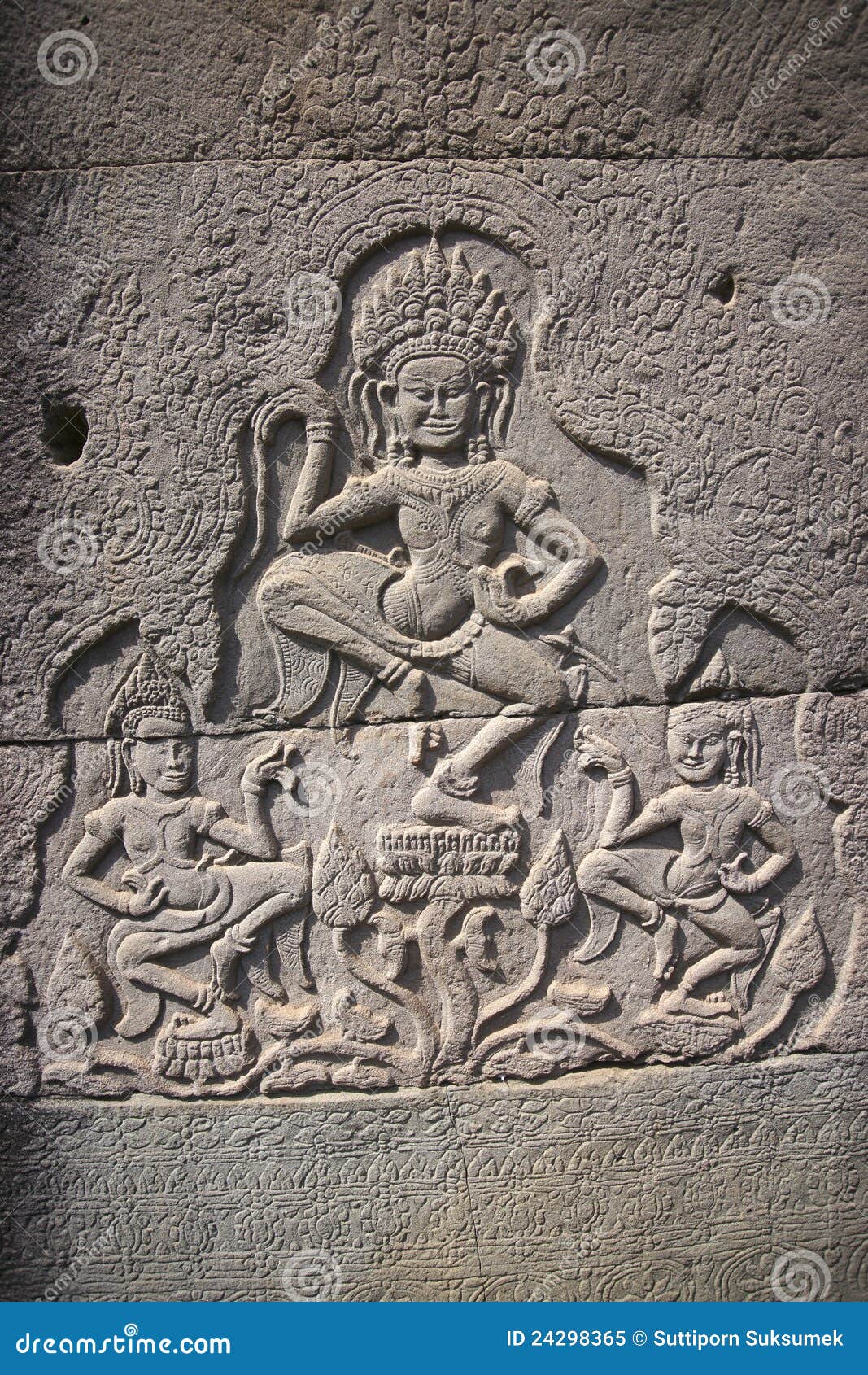 Apsara, Angkor Wat, Cambodia Stock Image - Image of cambodia, dancing ...