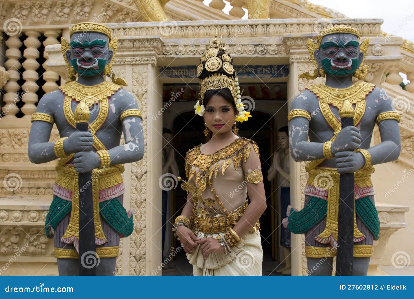 Apsara Dancer stock photo. Image of female, culture, ceremony - 27602812