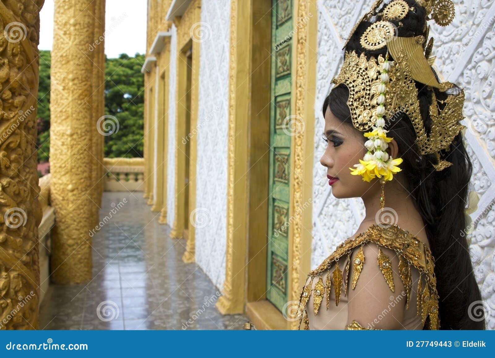 Apsara Dancer stock image. Image of crown, dance, medieval - 27749443