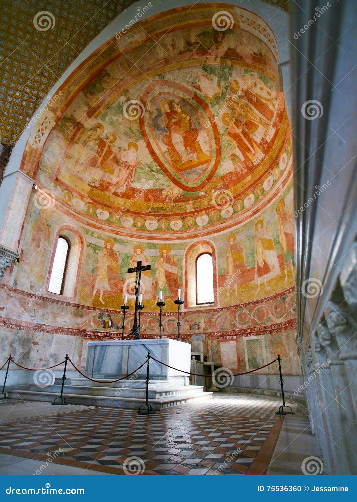 Apse and Altar in the Basilica of Aquileia Stock Photo - Image of roman ...