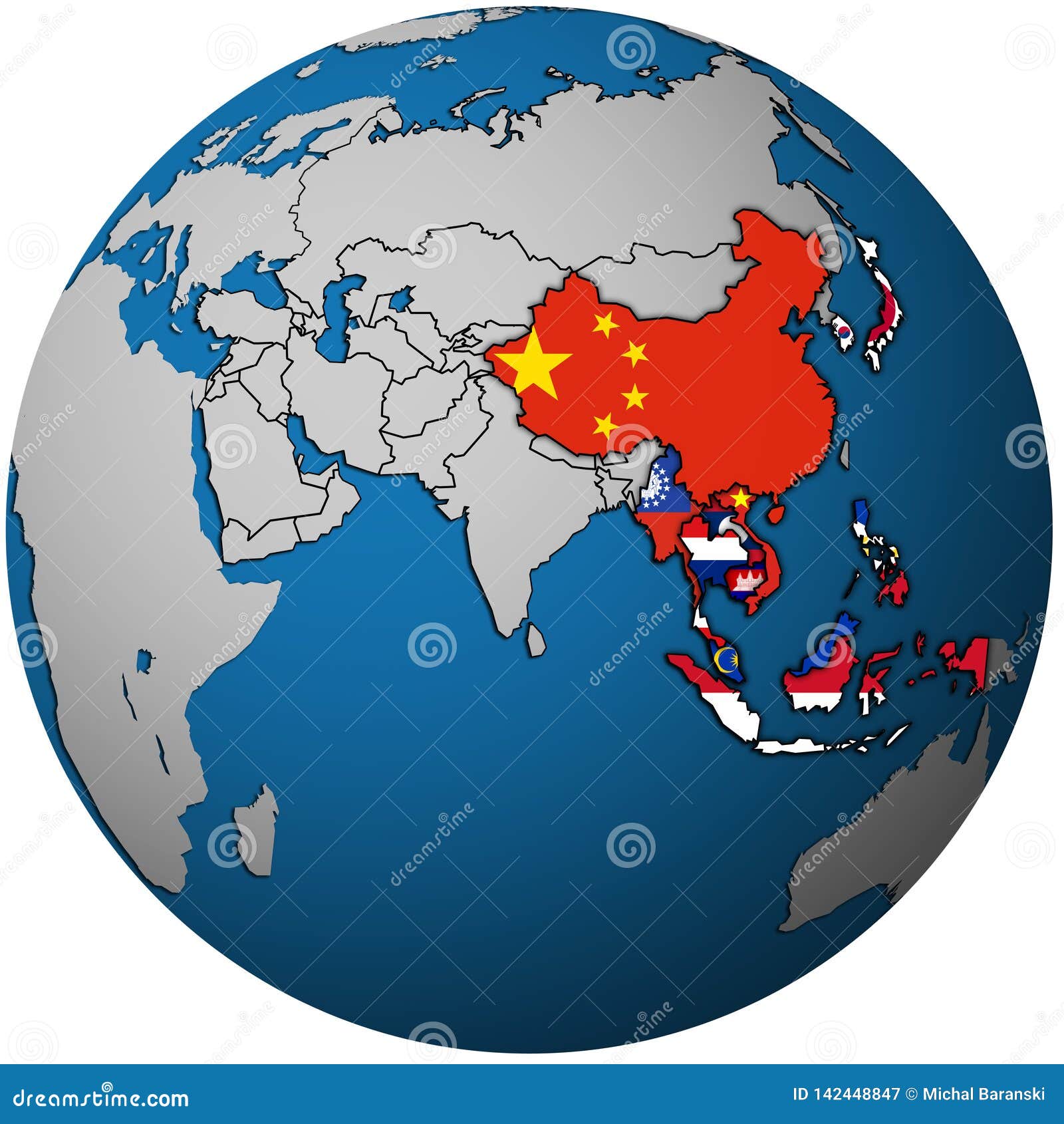 APT on globe map with asia stock illustration. Illustration of member ...