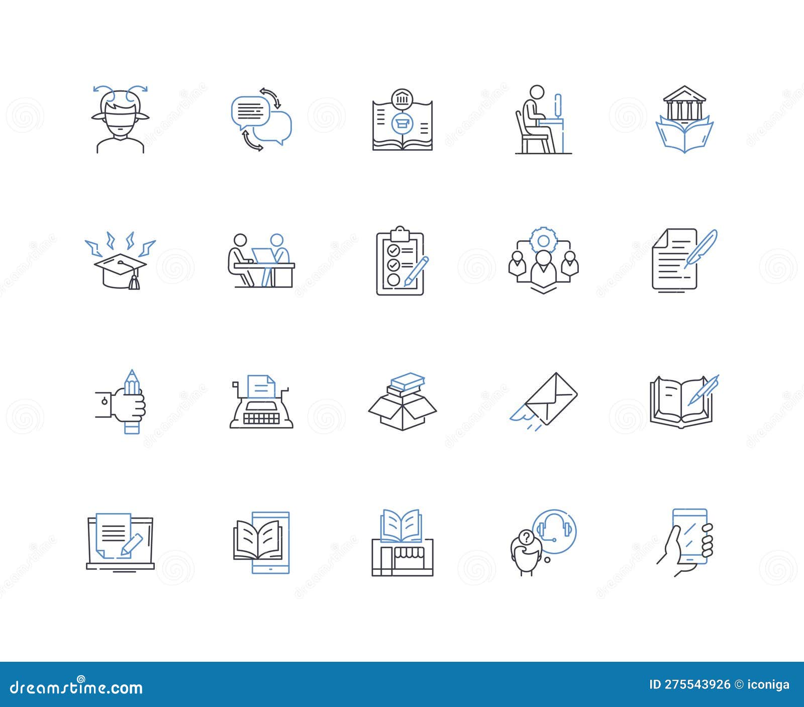Aptitude Advancement Line Icons Collection. Potential, Aptitude, Skill ...