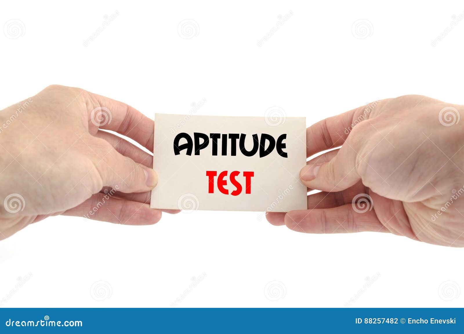 Aptitude test text concept stock photo. Image of evaluate - 88257482