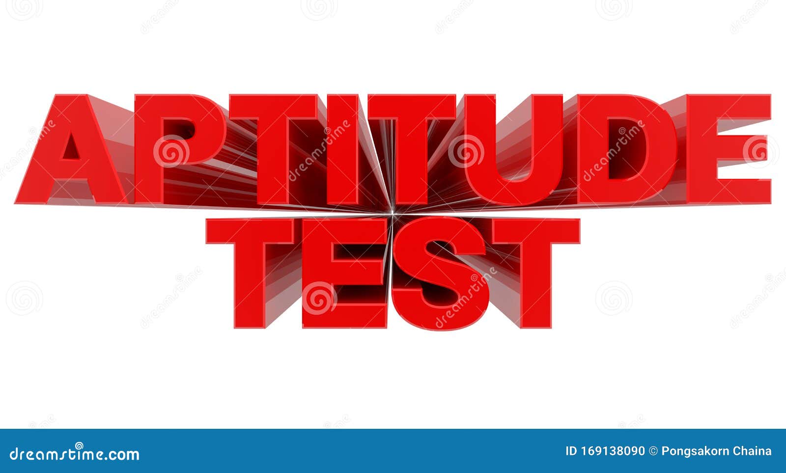 APTITUDE TEST Word on White Background 3d Rendering Stock Illustration ...