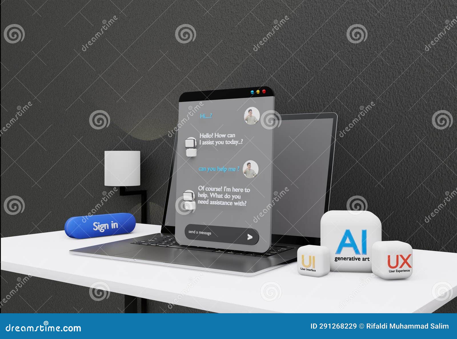 Aptop ,computer ,desktop ,web Ai Ui Ux ,chatbot Application ,login ...