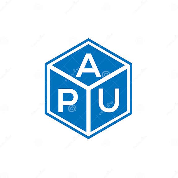 APU Letter Logo Design on Black Background. APU Creative Initials ...