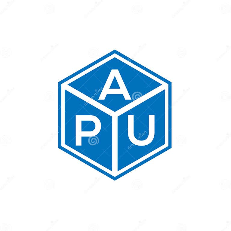 APU Letter Logo Design on Black Background. APU Creative Initials ...