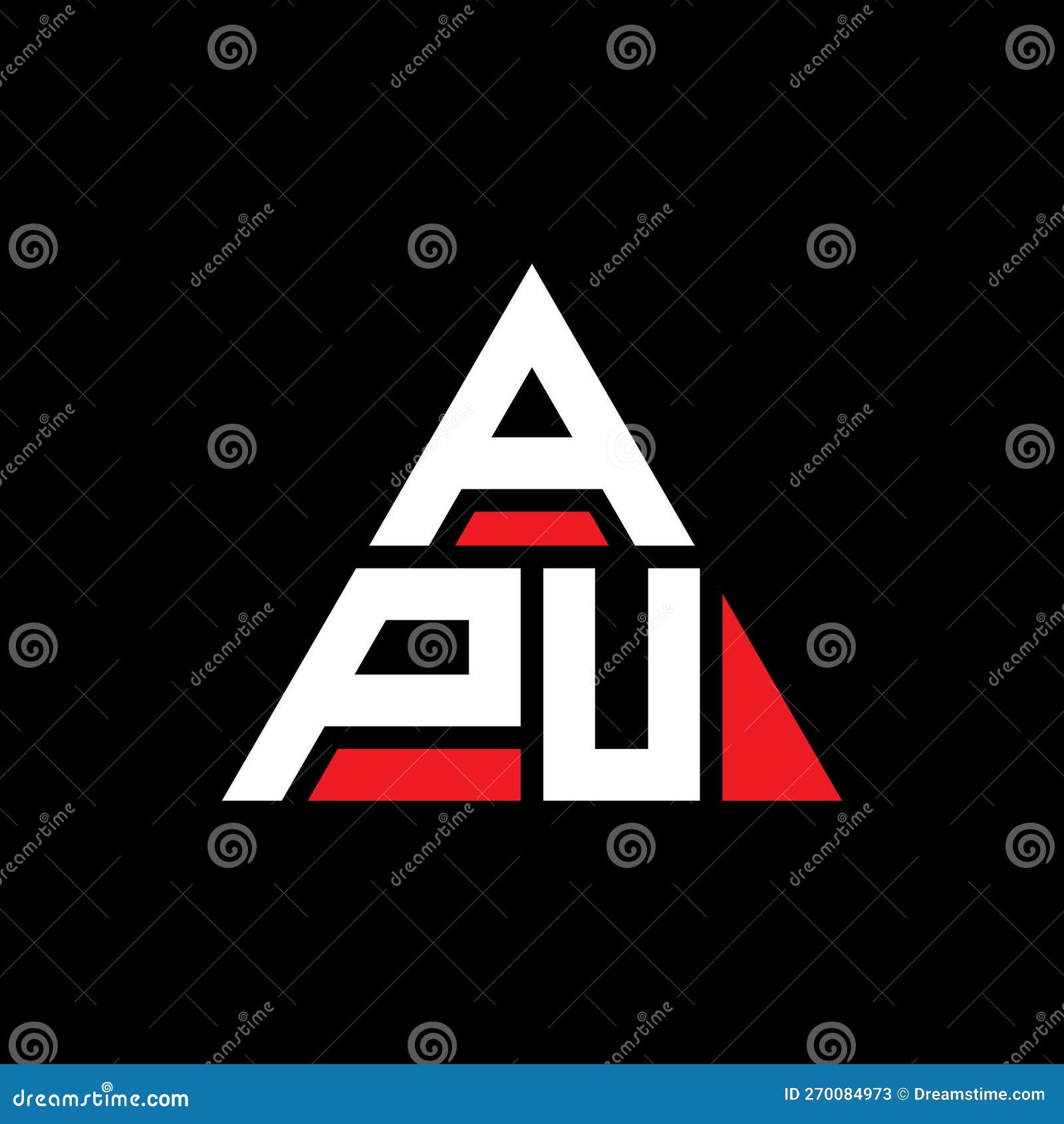 APU Triangle Letter Logo Design with Triangle Shape. APU Triangle Logo ...