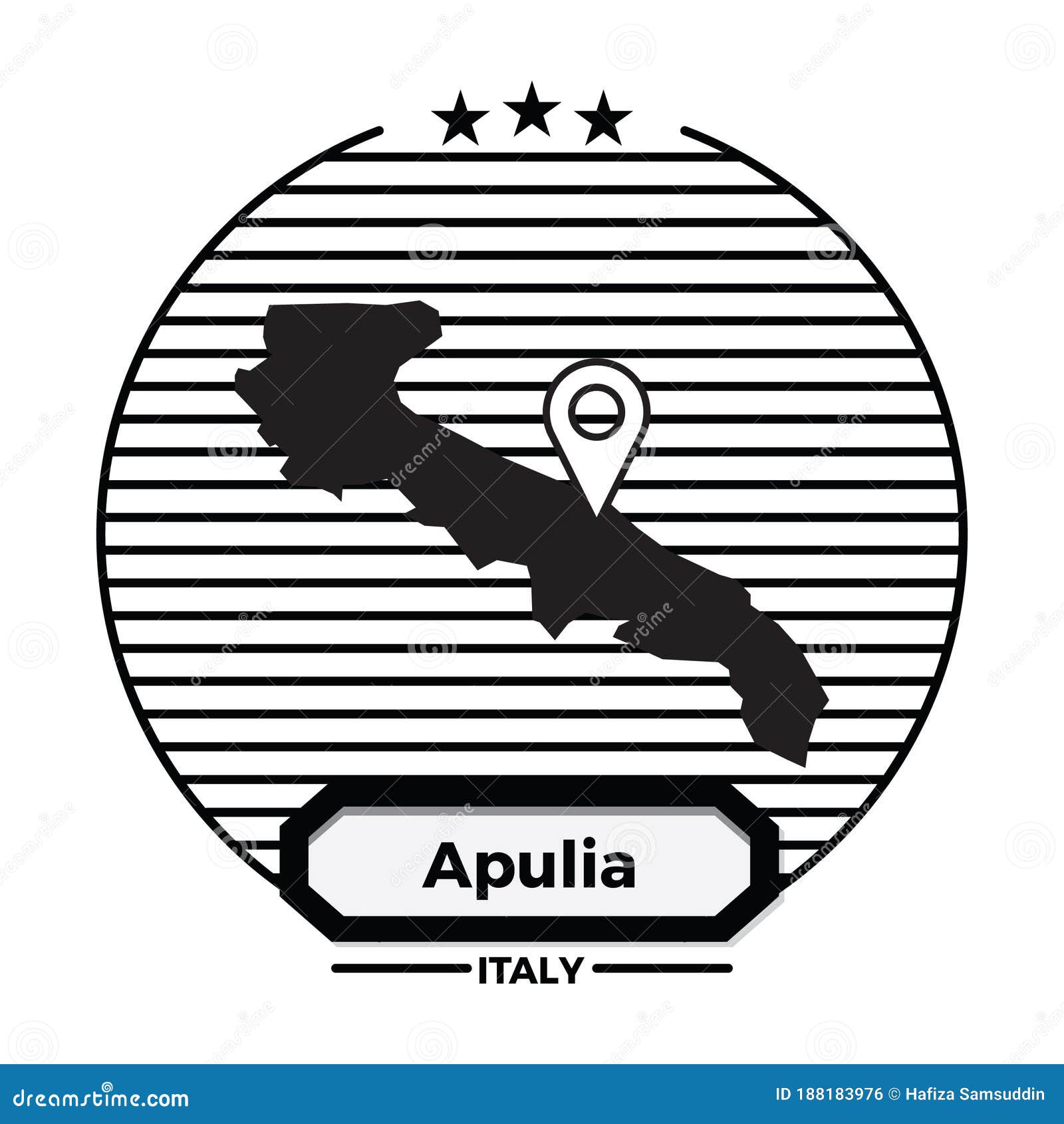Apulia Regions Map Highlighted On Italy Map Vector Illustration ...