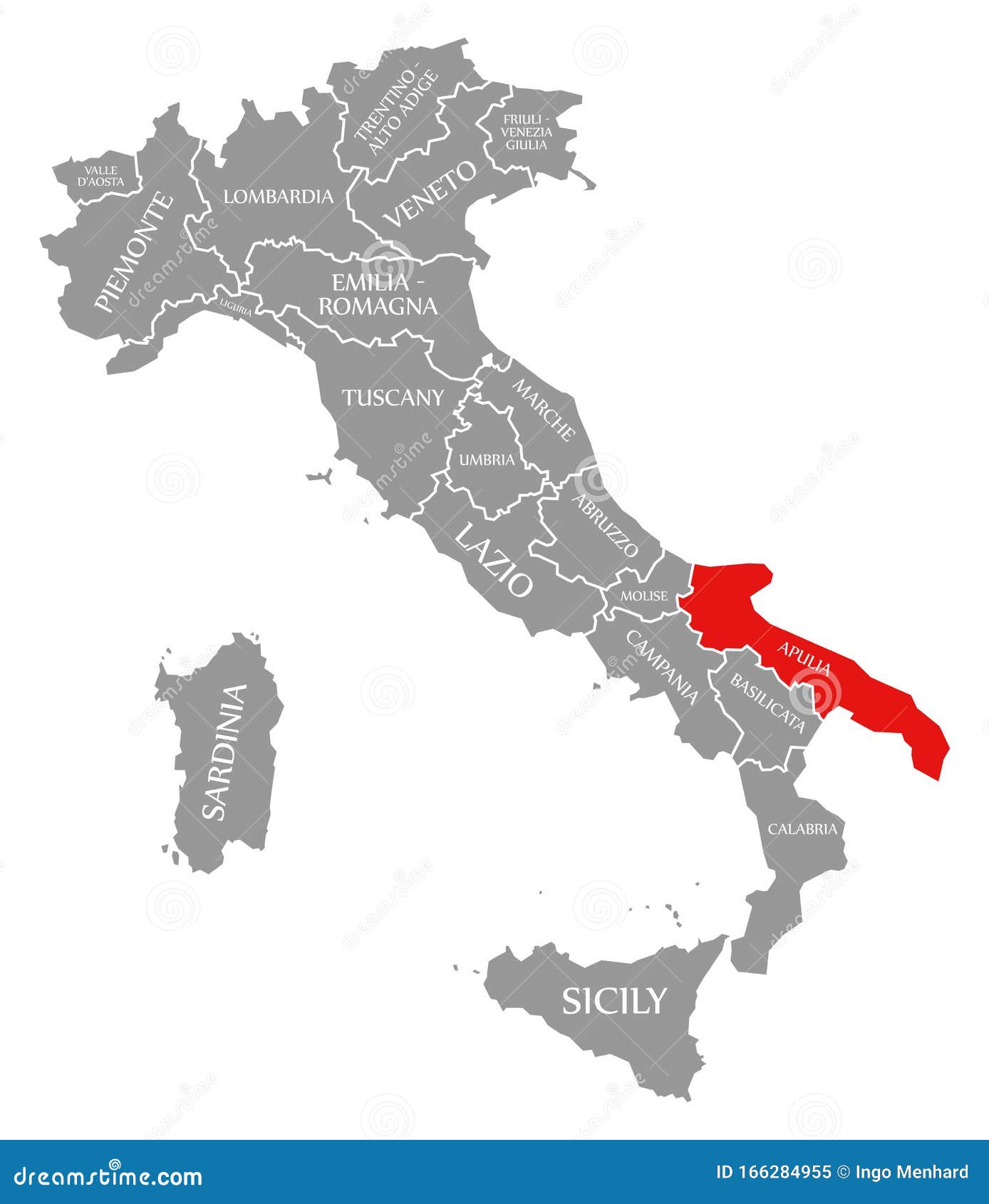 Red Highlighted Map Italy Stock Illustrations – 301 Red Highlighted Map ...
