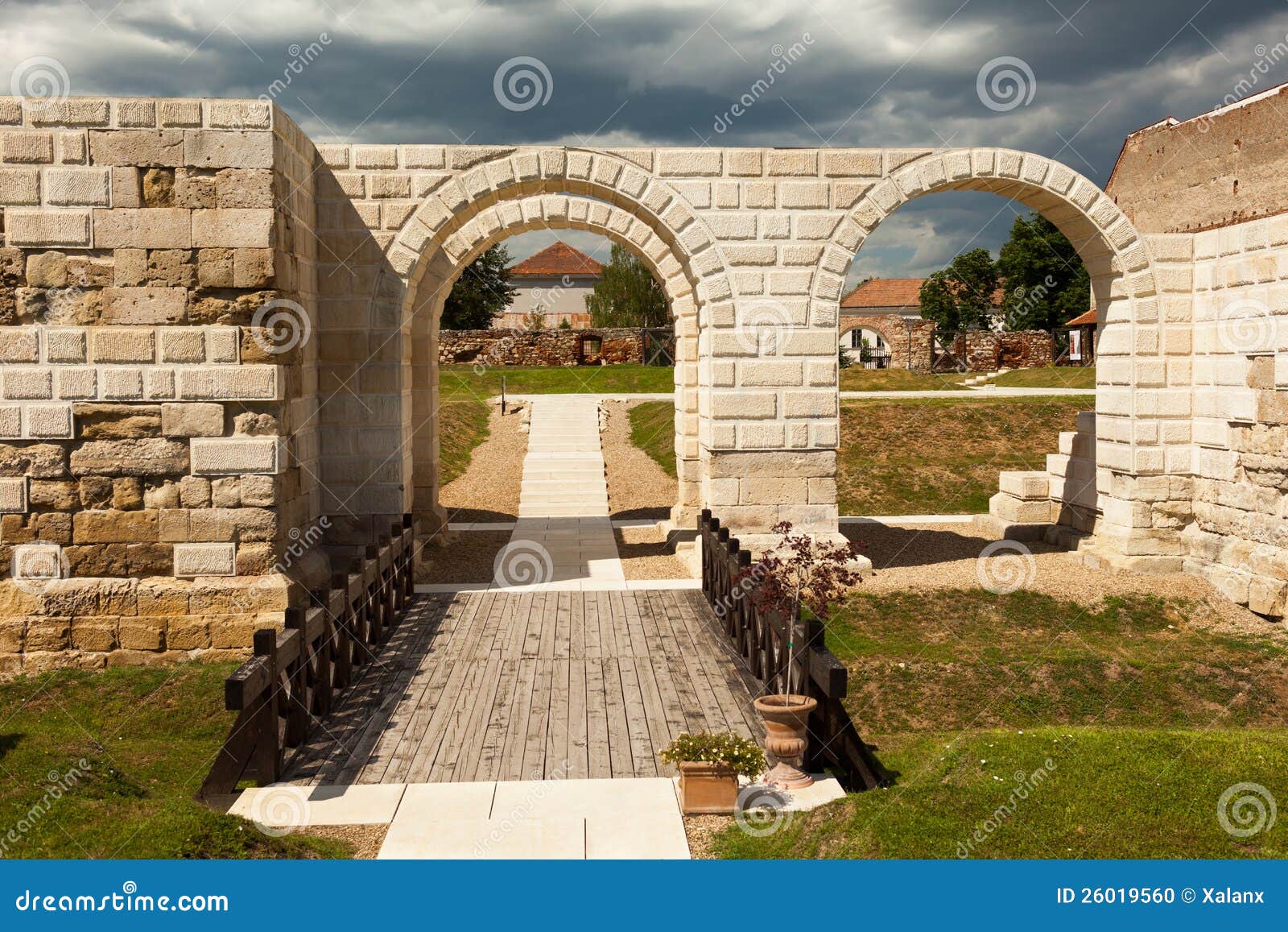 Apulum Roman Castra in Romania Stock Photo - Image of portal, citadel ...