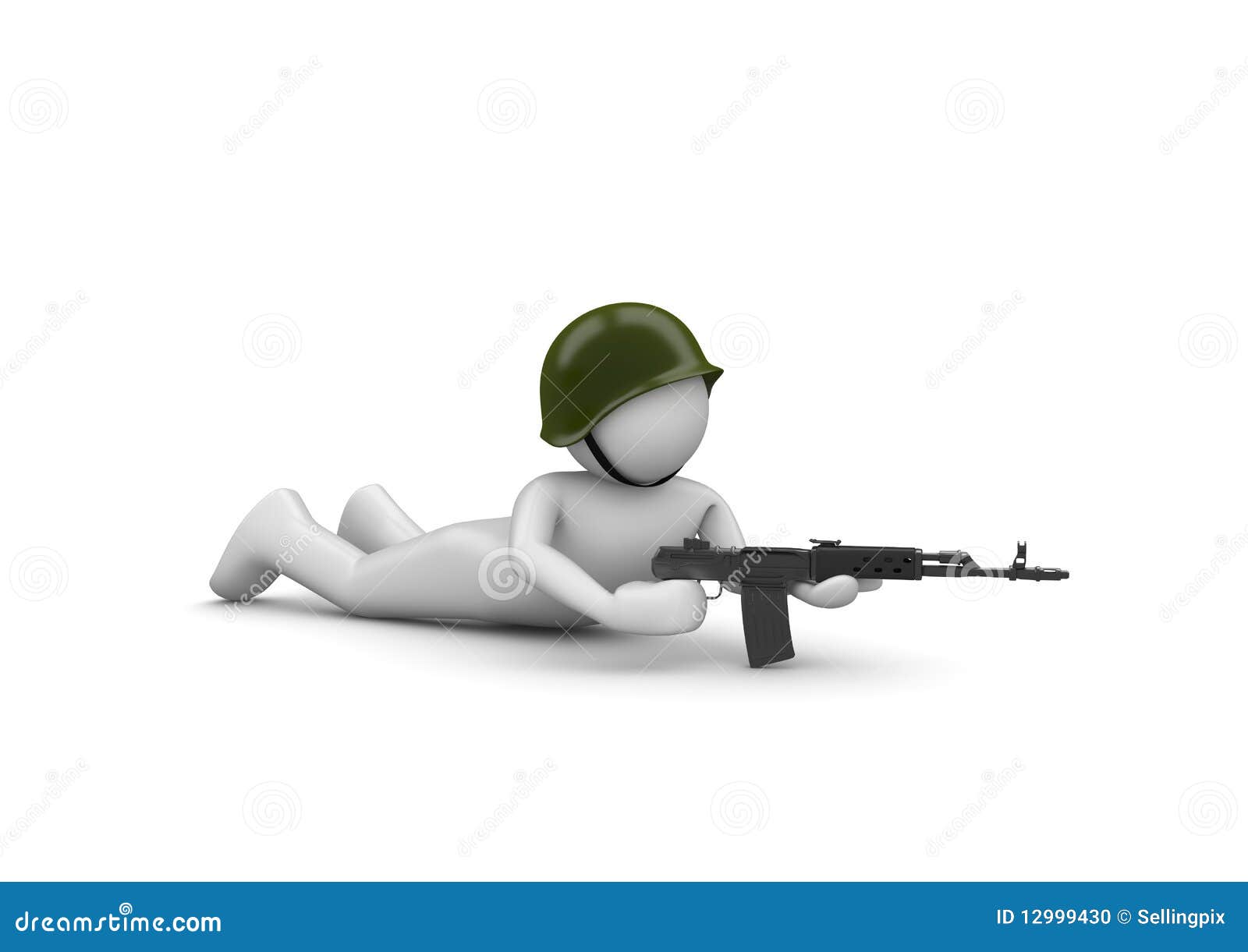 Apuntar Al Soldado En Emboscada Stock de ilustración - Ilustración de ...