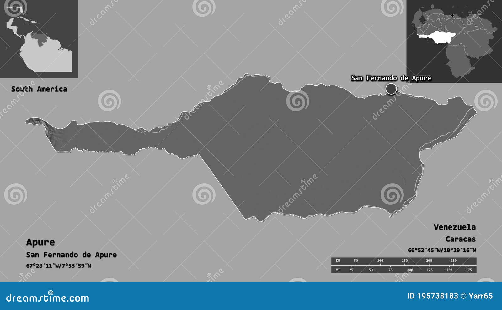 Apure, State of Venezuela,. Previews. Bilevel Stock Illustration ...