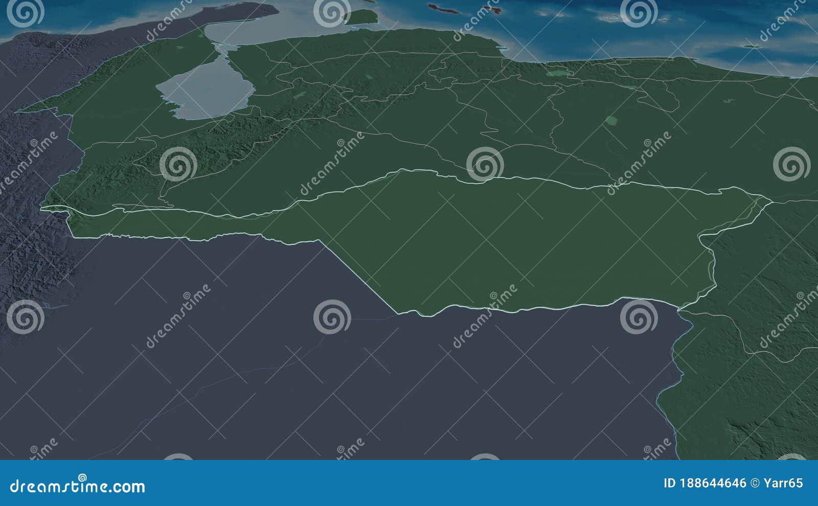 Apure, Venezuela - Outlined. Administrative Stock Illustration ...