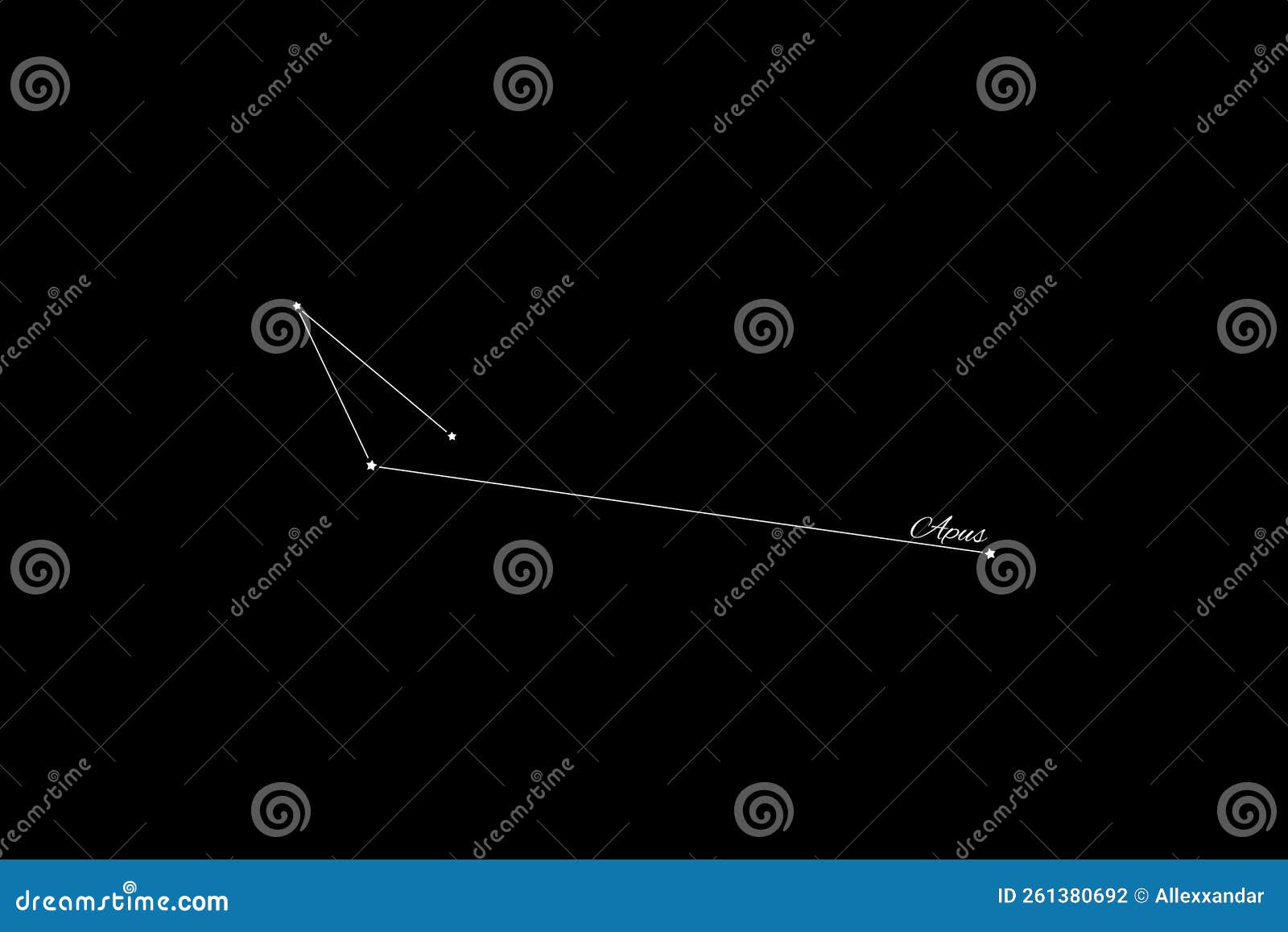 Apus Star Constellation, Night Sky, Cluster Of Stars, Deep Space, Bird ...