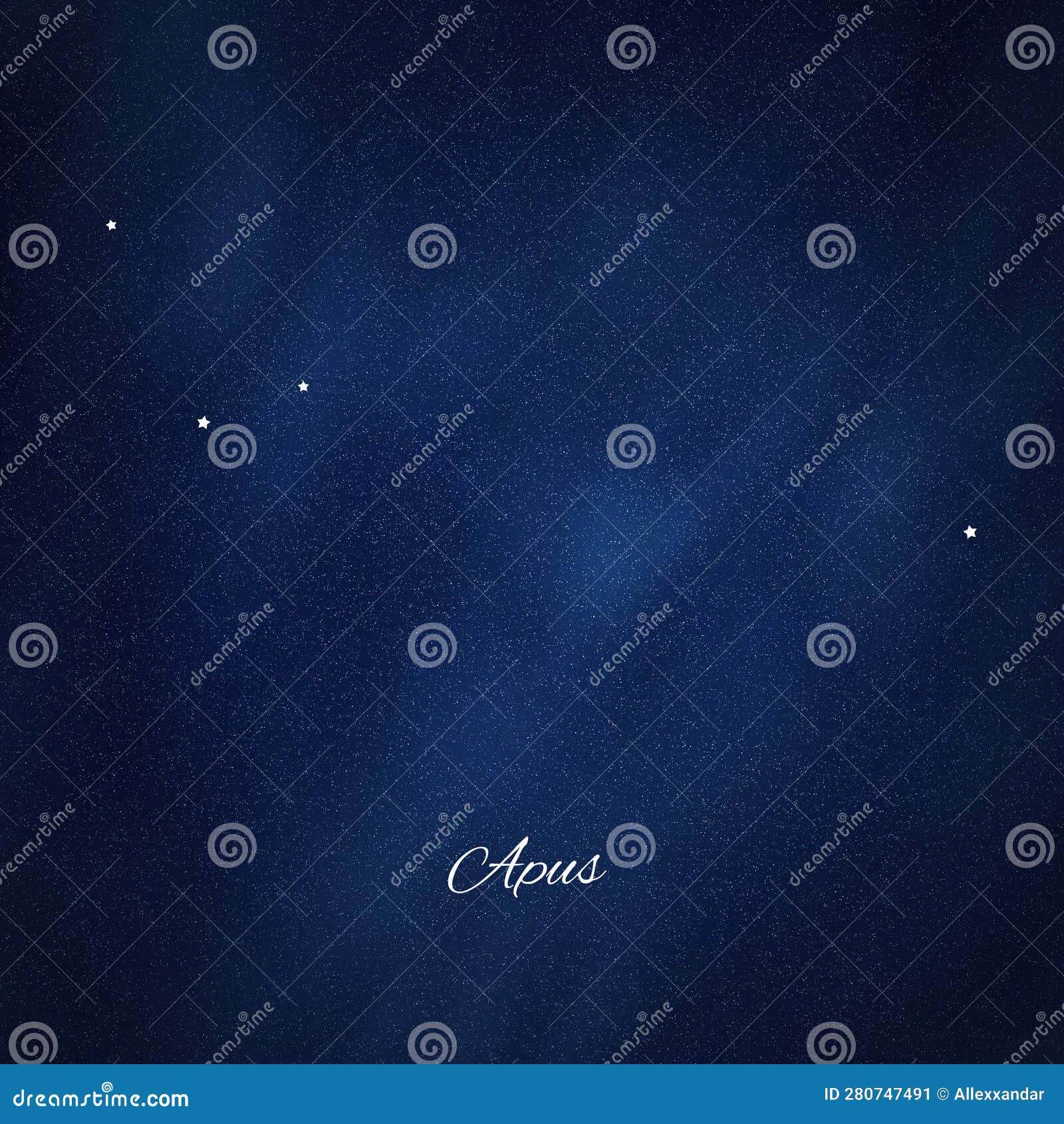 Apus Star Constellation, Night Sky, Cluster Of Stars, Deep Space, Bird ...