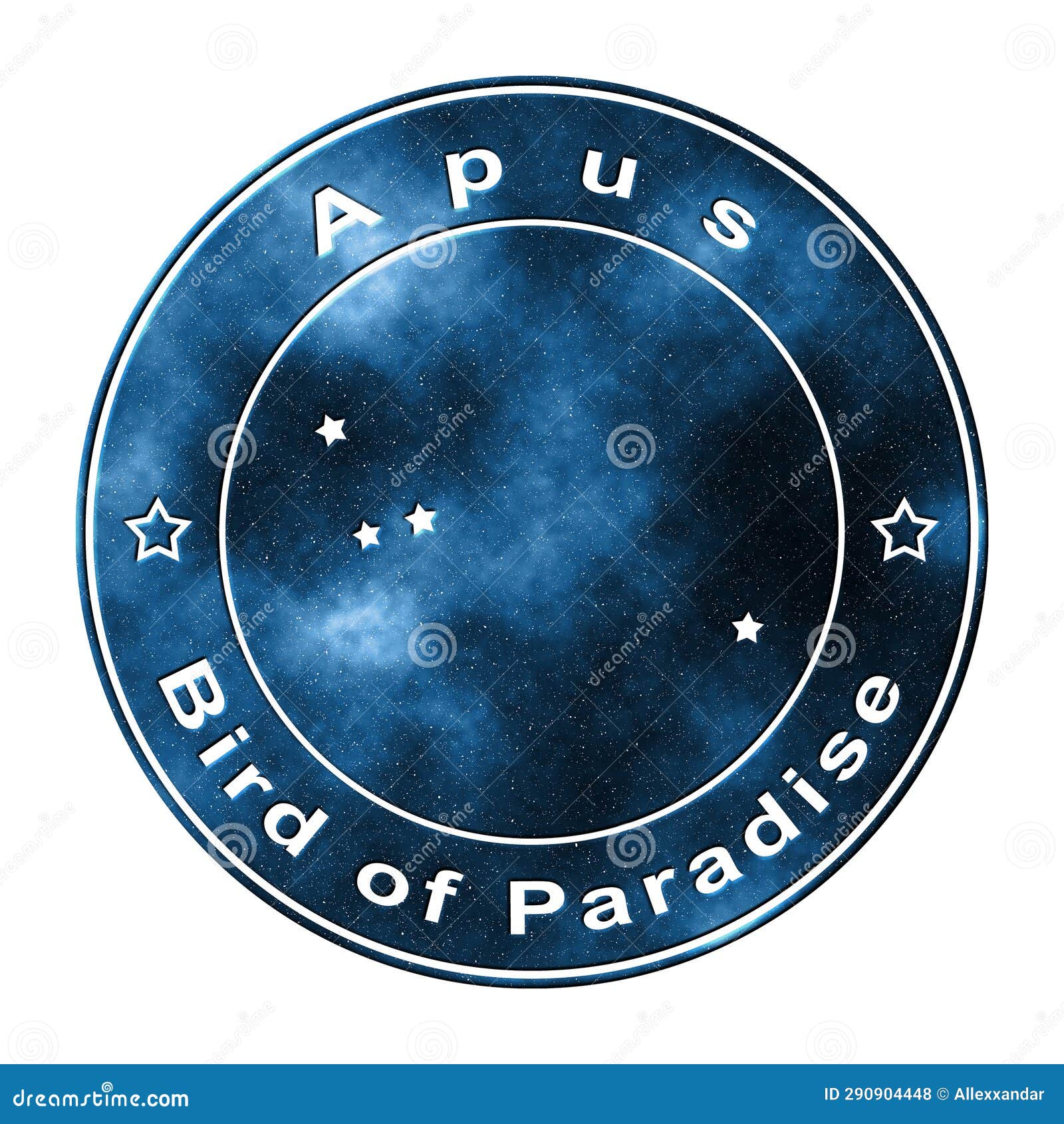 Apus Star Constellation, Bird of Paradise Constellation Stock Photo ...
