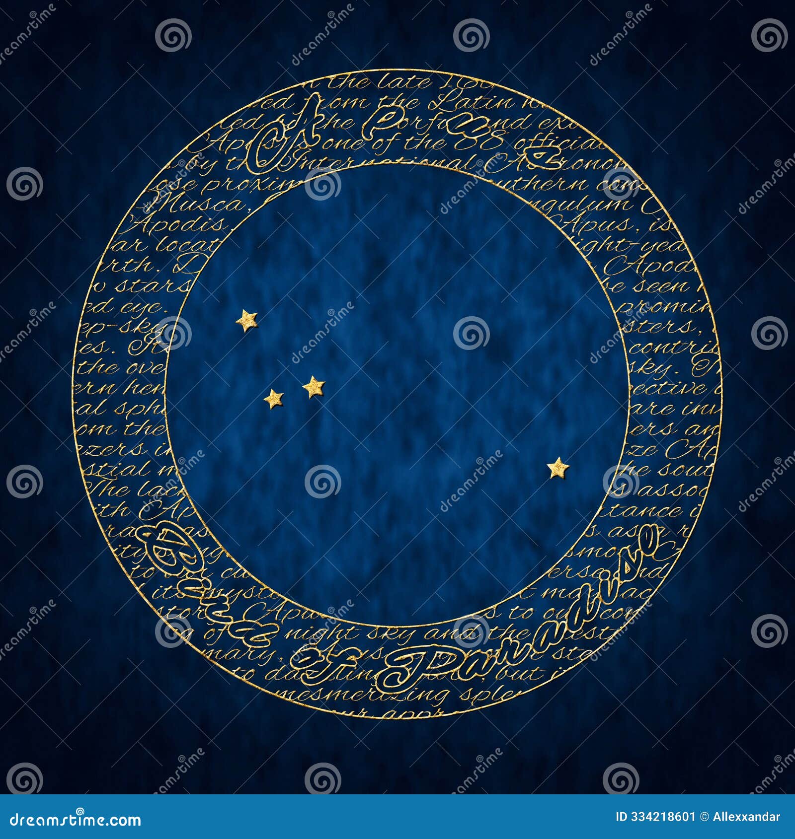 Apus The Bird Of Paradise Constellation On A Starry Space Background ...