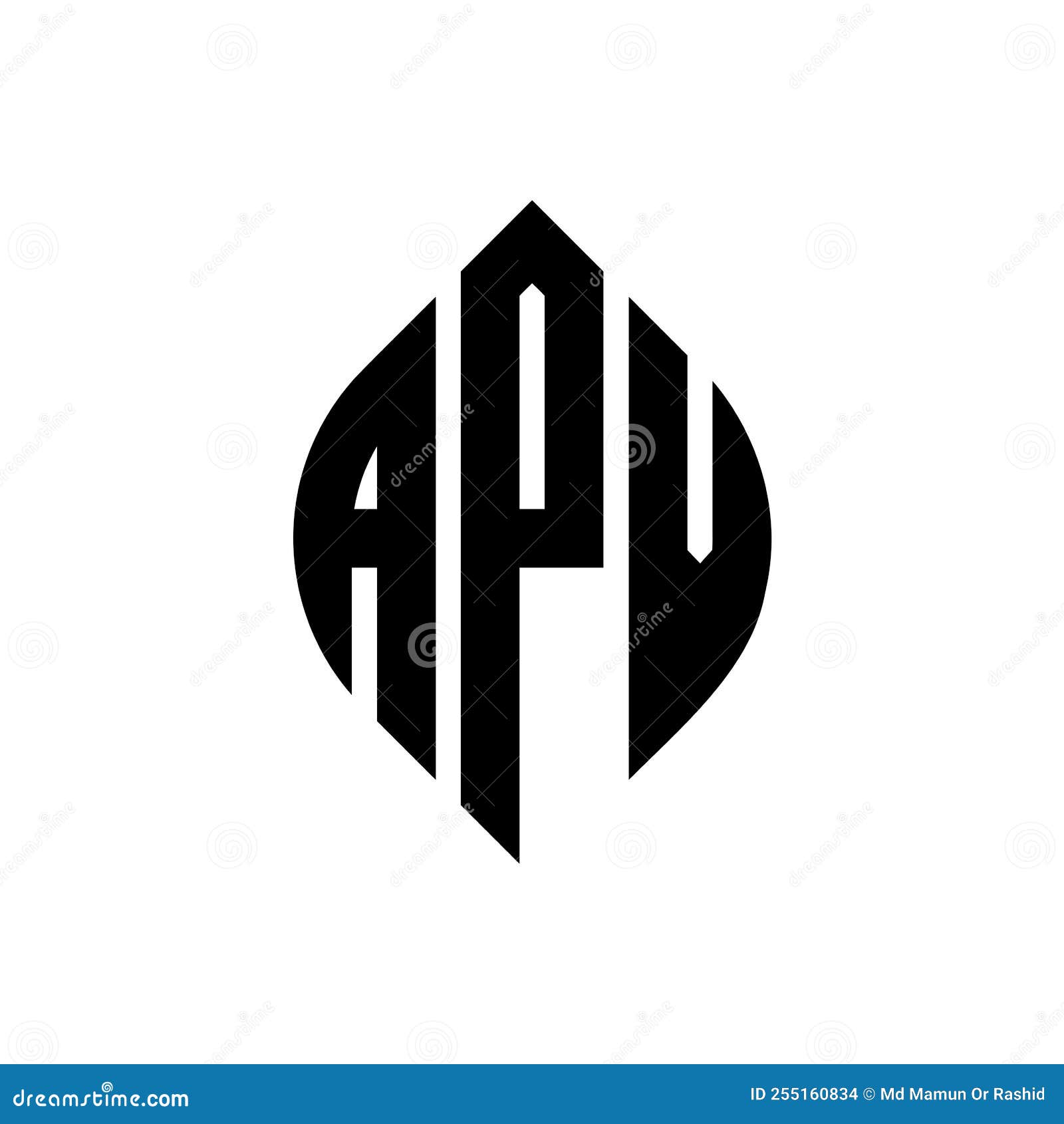 APV Circle Letter Logo Design with Circle and Ellipse Shape. APV ...