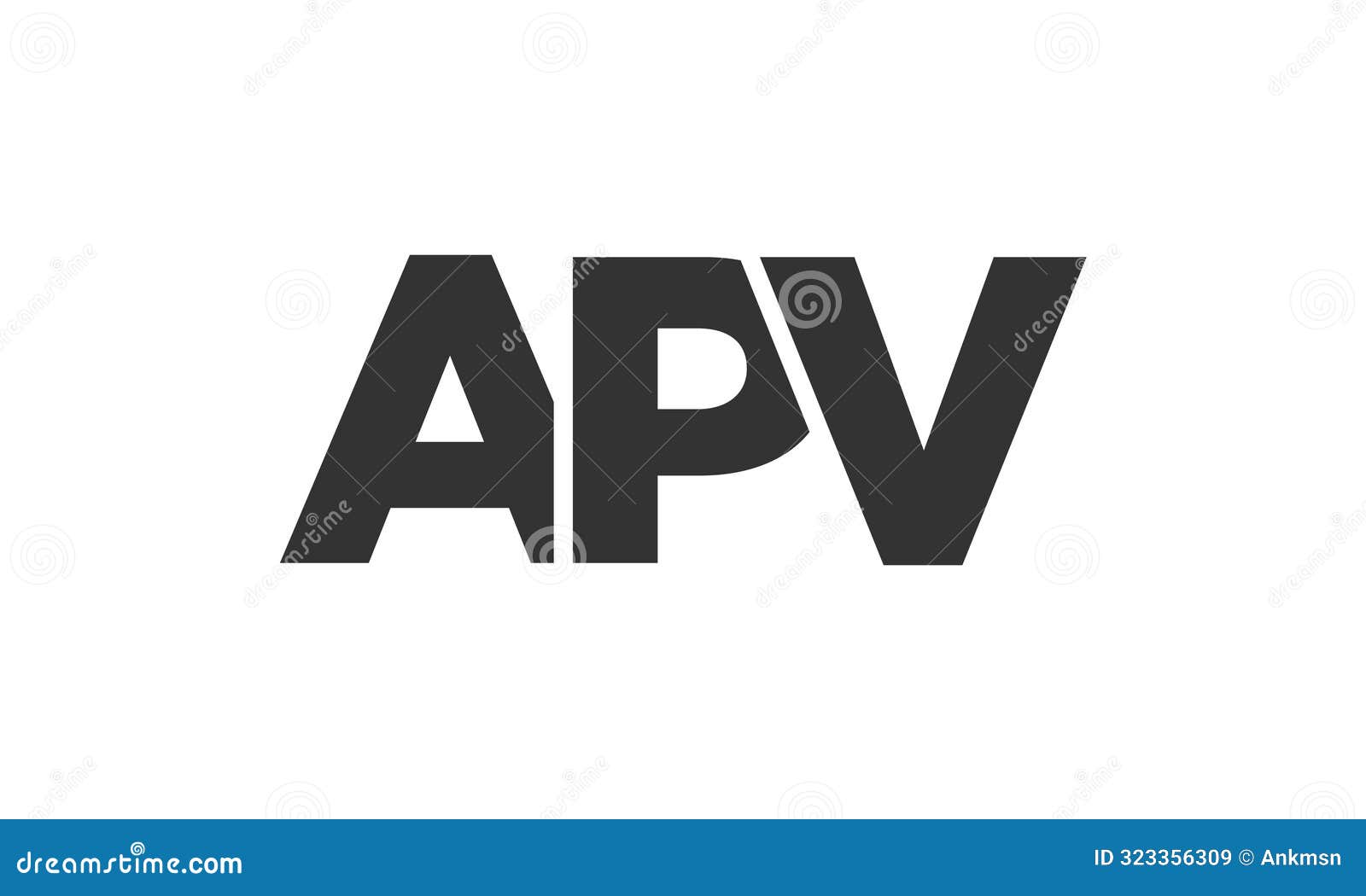 APV Logo Design Template with Strong and Modern Bold Text. Initial ...
