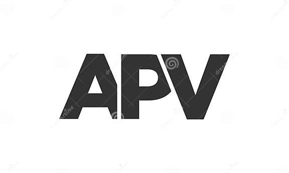 APV Logo Design Template with Strong and Modern Bold Text. Initial ...