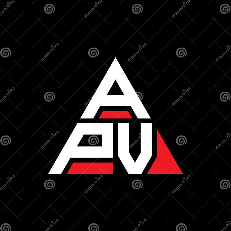 APV Triangle Letter Logo Design with Triangle Shape. APV Triangle Logo ...