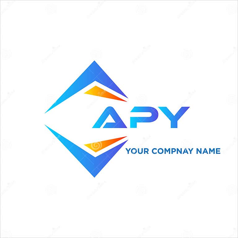 APY Abstract Technology Logo Design on White Background. APY Creative ...