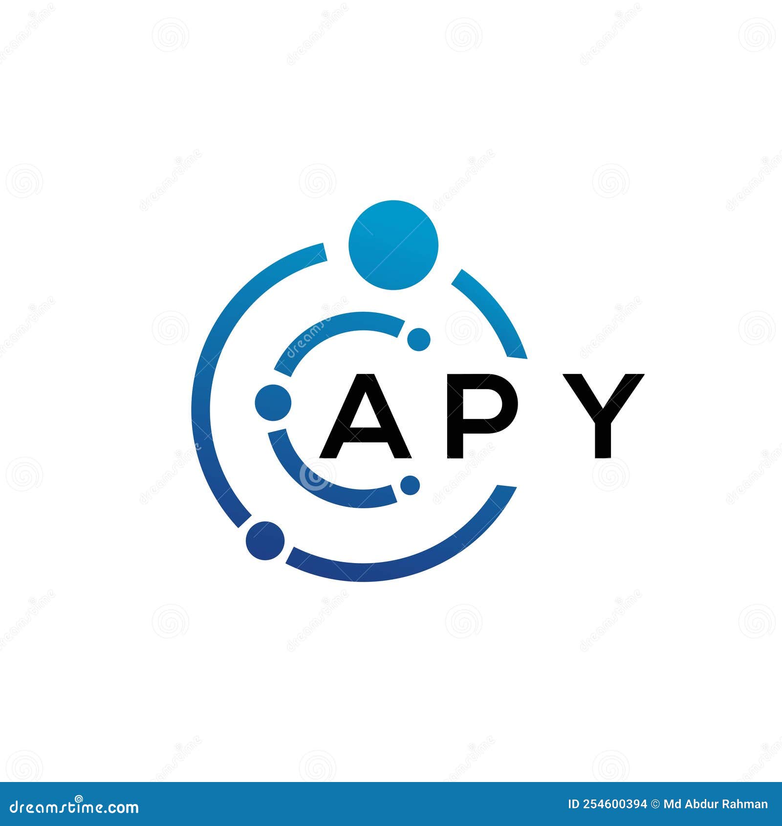 APY Letter Logo Design On Black Background. APY Creative Initials ...