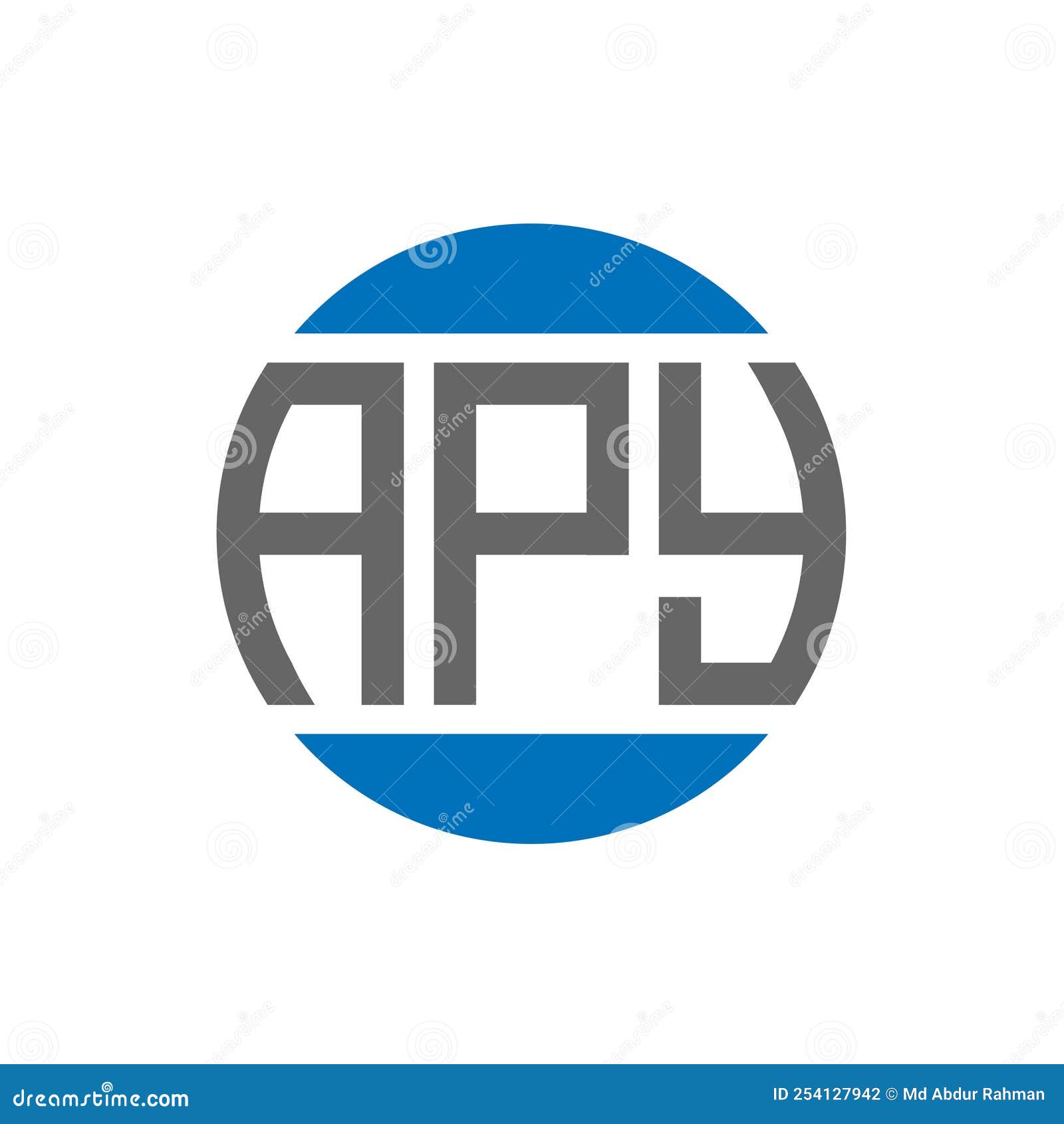 APY Letter Logo Design On White Background. APY Creative Initials ...