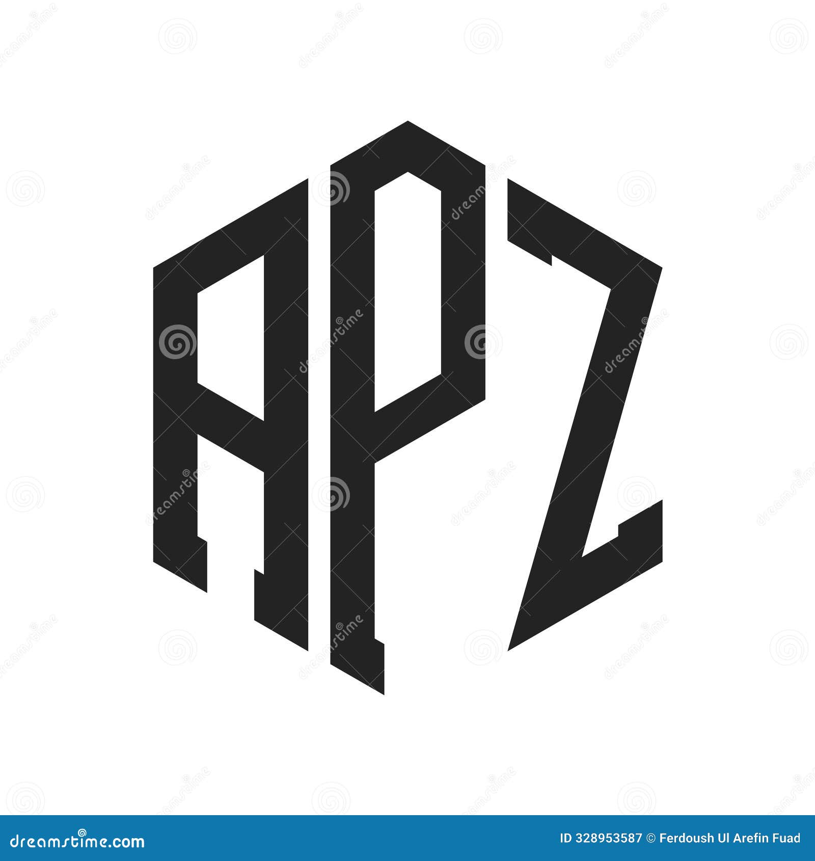 APZ Logo Design. Initial Letter APZ Monogram Logo Using Hexagon Shape ...