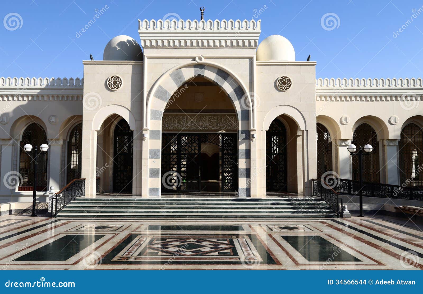 Aqaba Mosque stock photo. Image of outdoors, jordan, buildings - 34566544