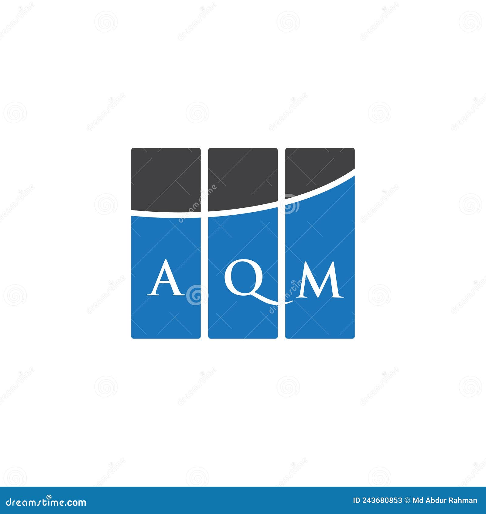 AQM Letter Logo Design on Black Background. AQM Creative Initials ...