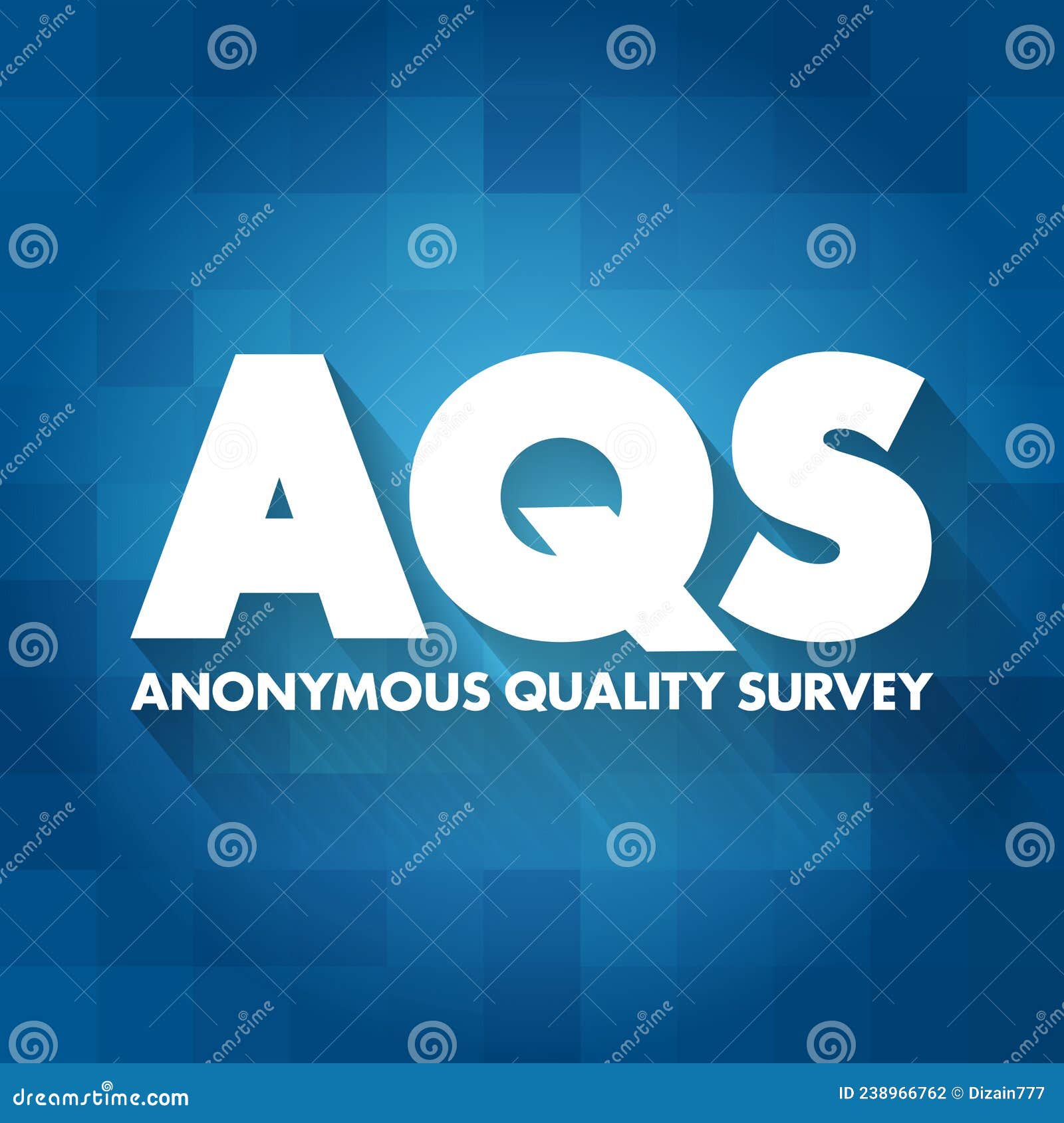 AQS - Anonymous Quality Survey Acronym, Concept Background Stock ...