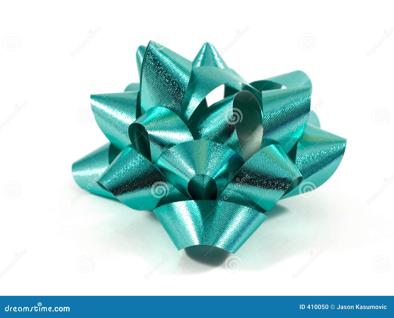Aqua Blue Gift Bow stock photo. Image of giving, decoration - 410050