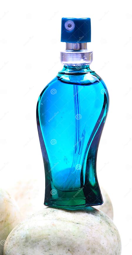 Aqua blue perfume bottle stock photo. Image of liquid - 17896944