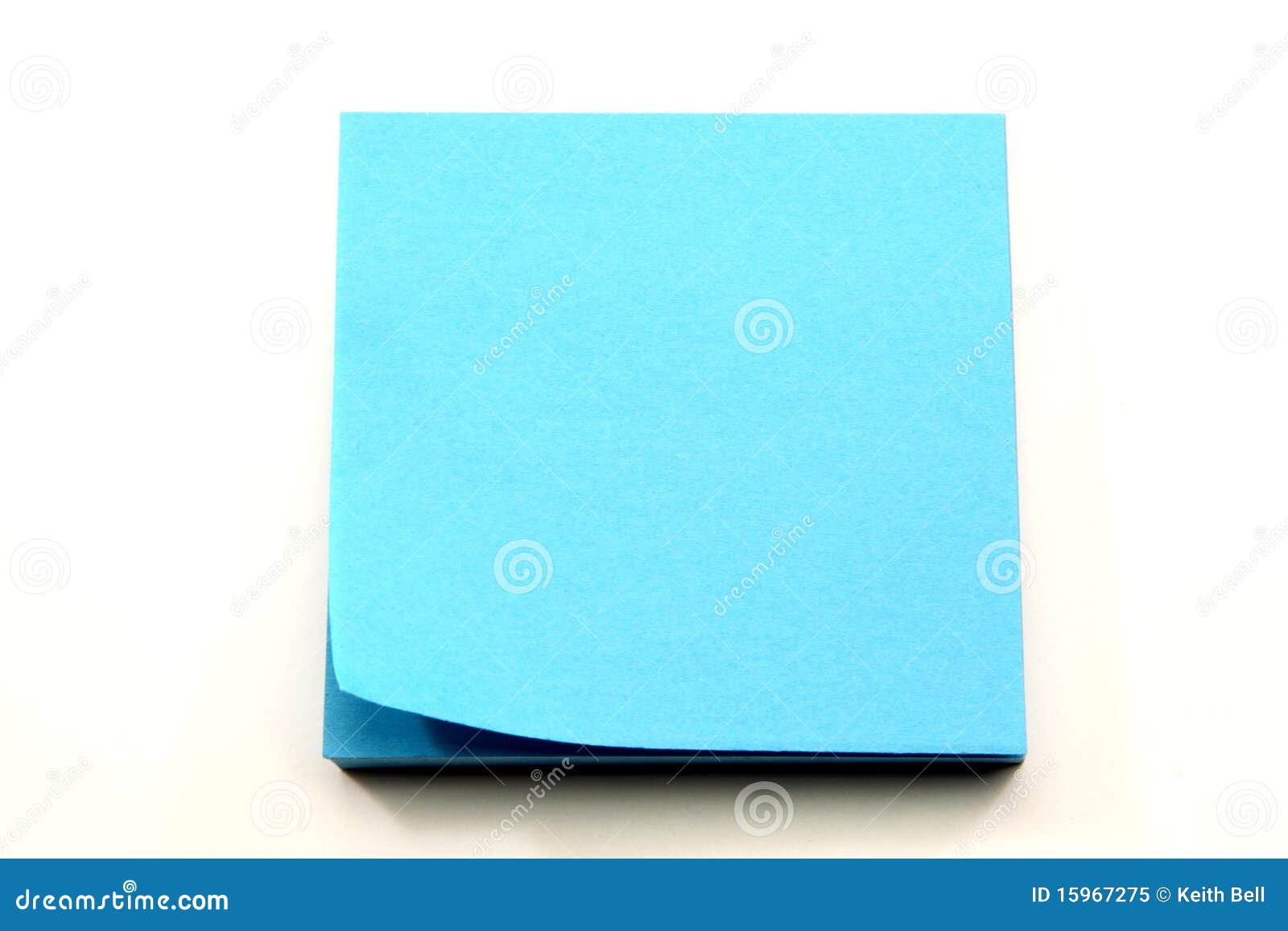 Aqua Blue Sticky Notes with Corner Curling Stock Image - Image of ...