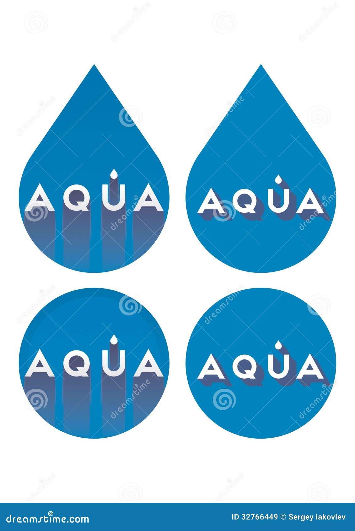 Aqua stock vector. Illustration of company, clear, unique - 32766449