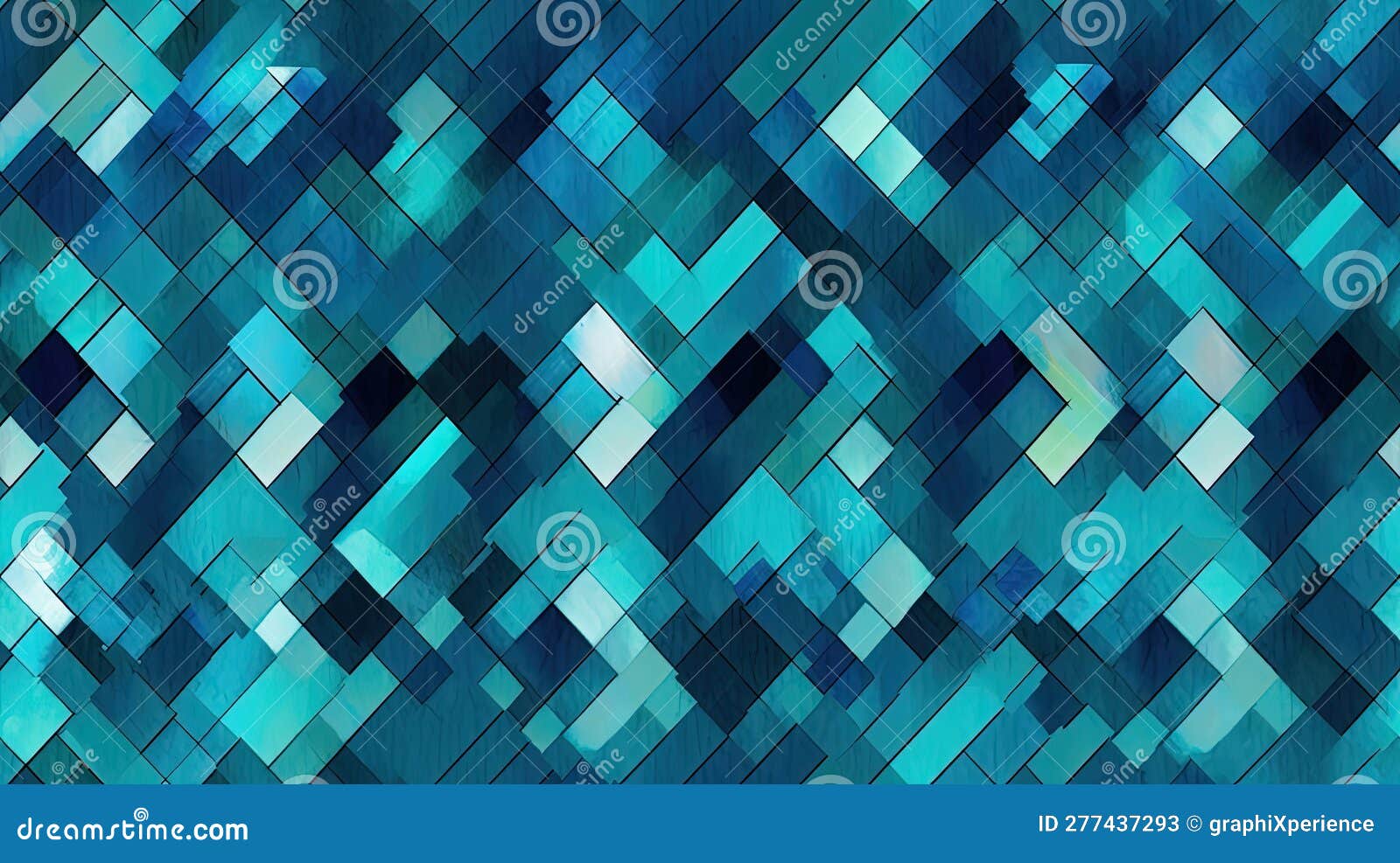 Aqua Color Fabric Pattern Design Stock Illustration - Illustration of ...