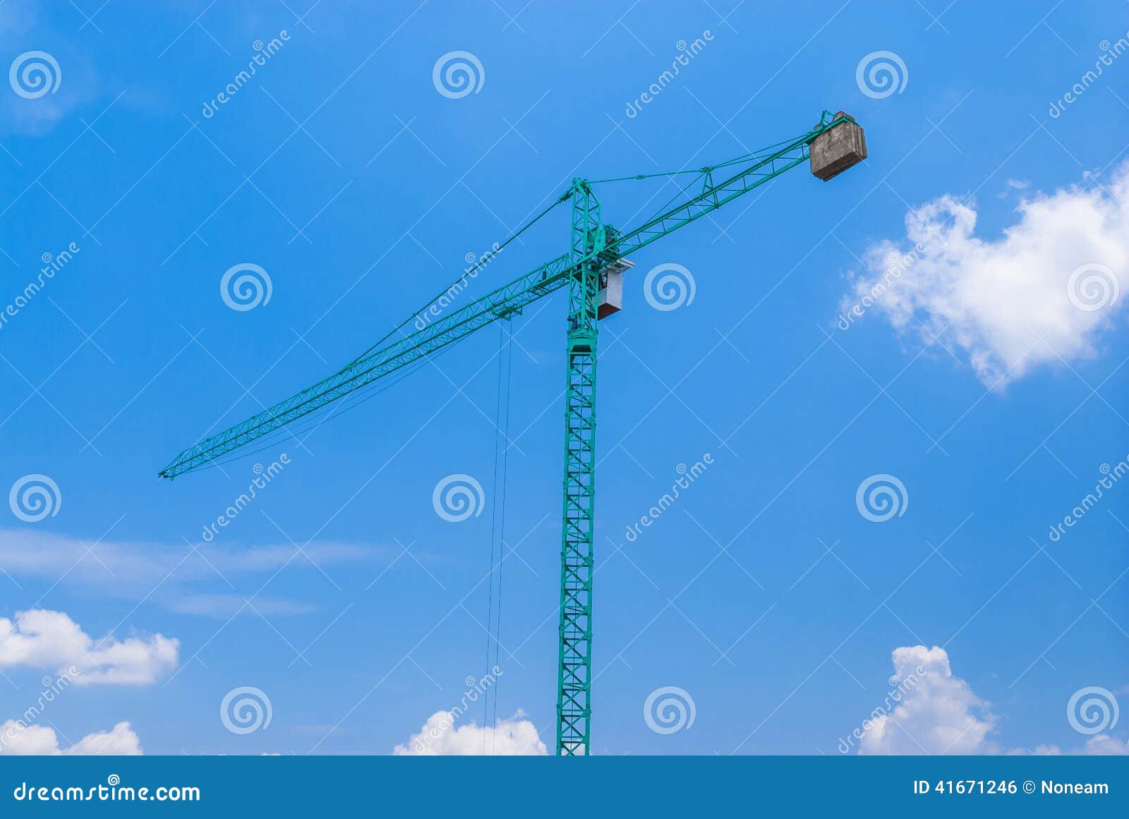Concrete Counterweight In A High-altitude Crane, Danger Of Falling ...