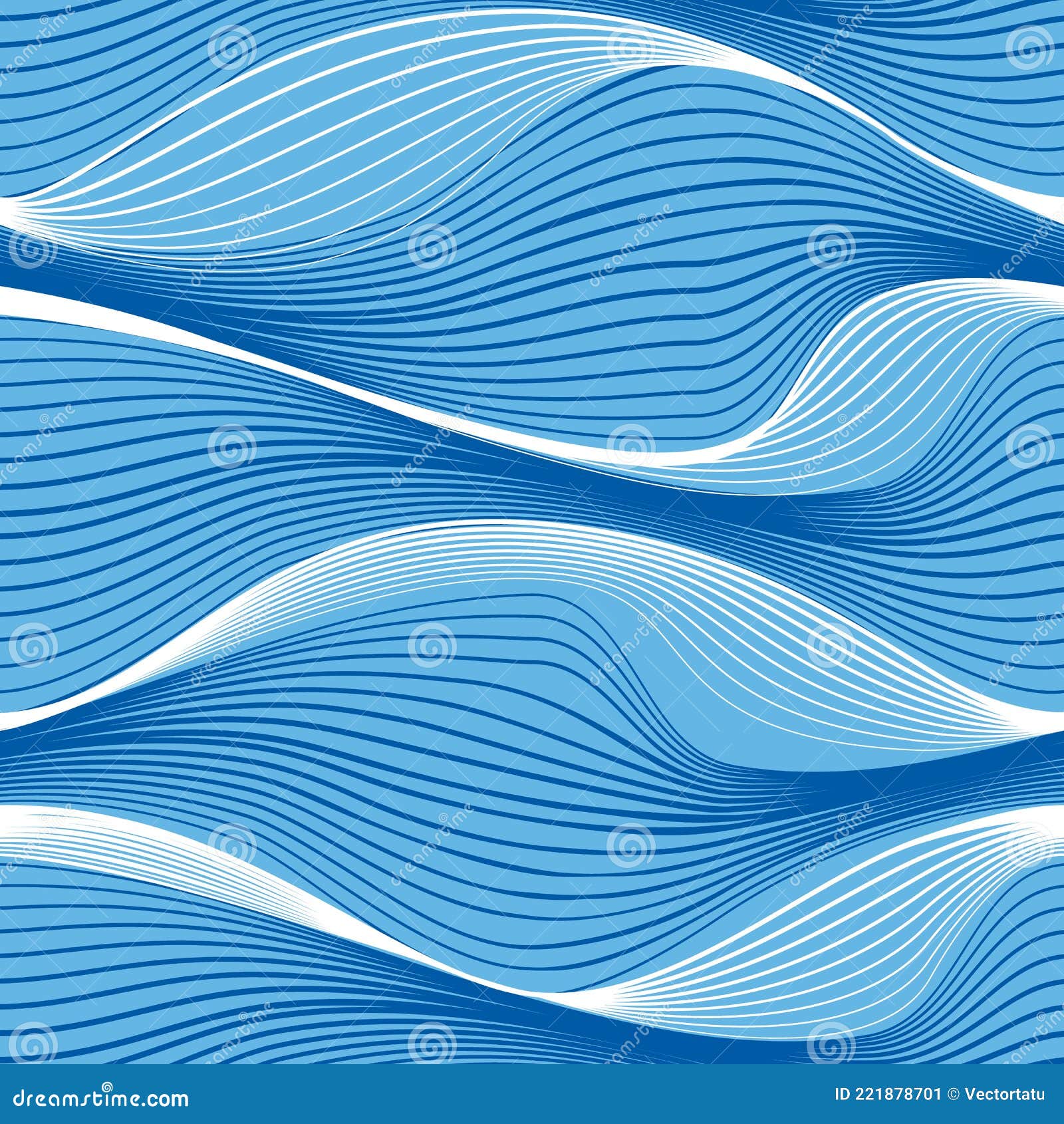 Aqua curved waves pattern stock illustration. Illustration of ...