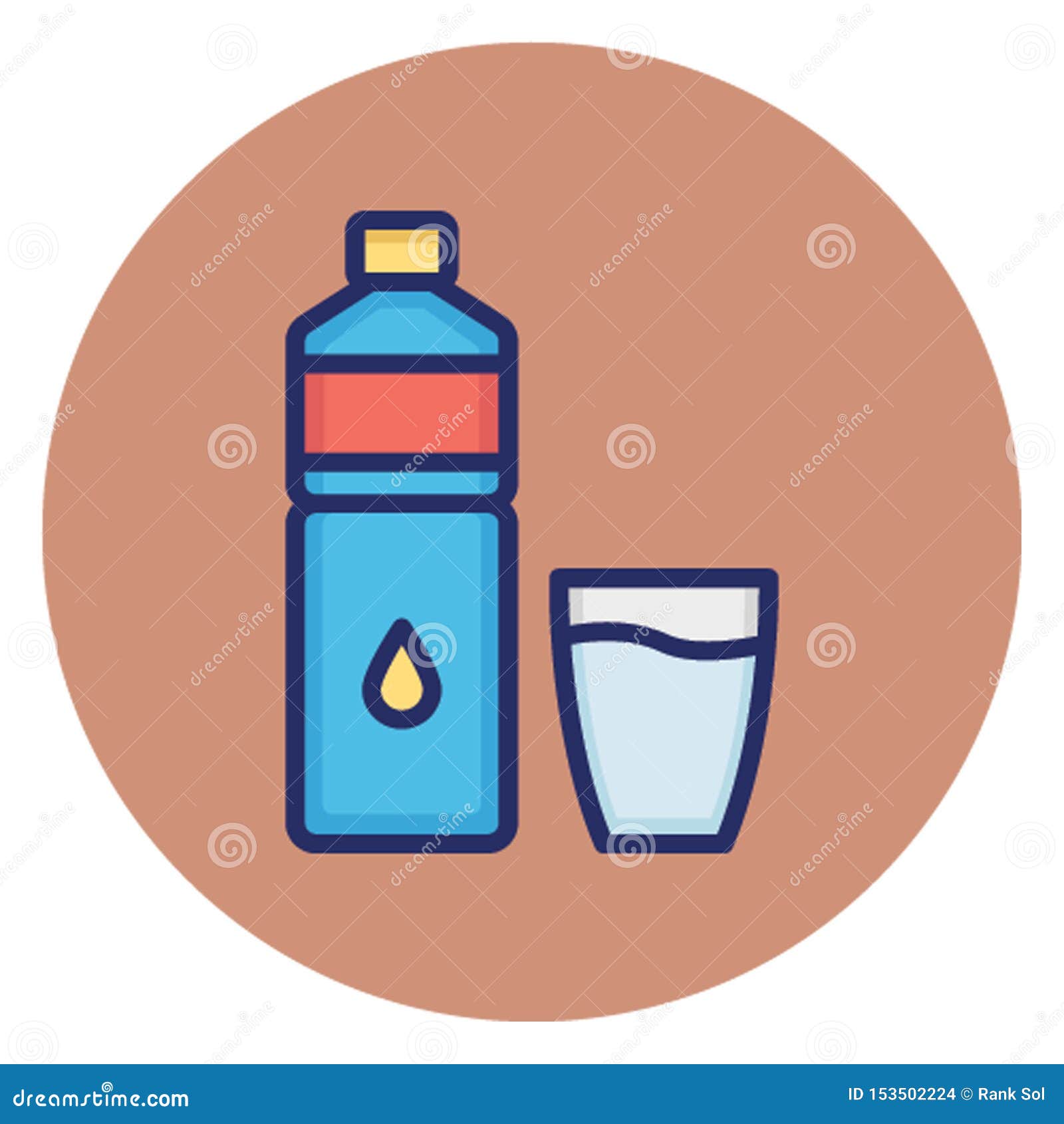 Aqua, Drinking Water Vector Icon Which Can Easily Edit Stock Vector ...