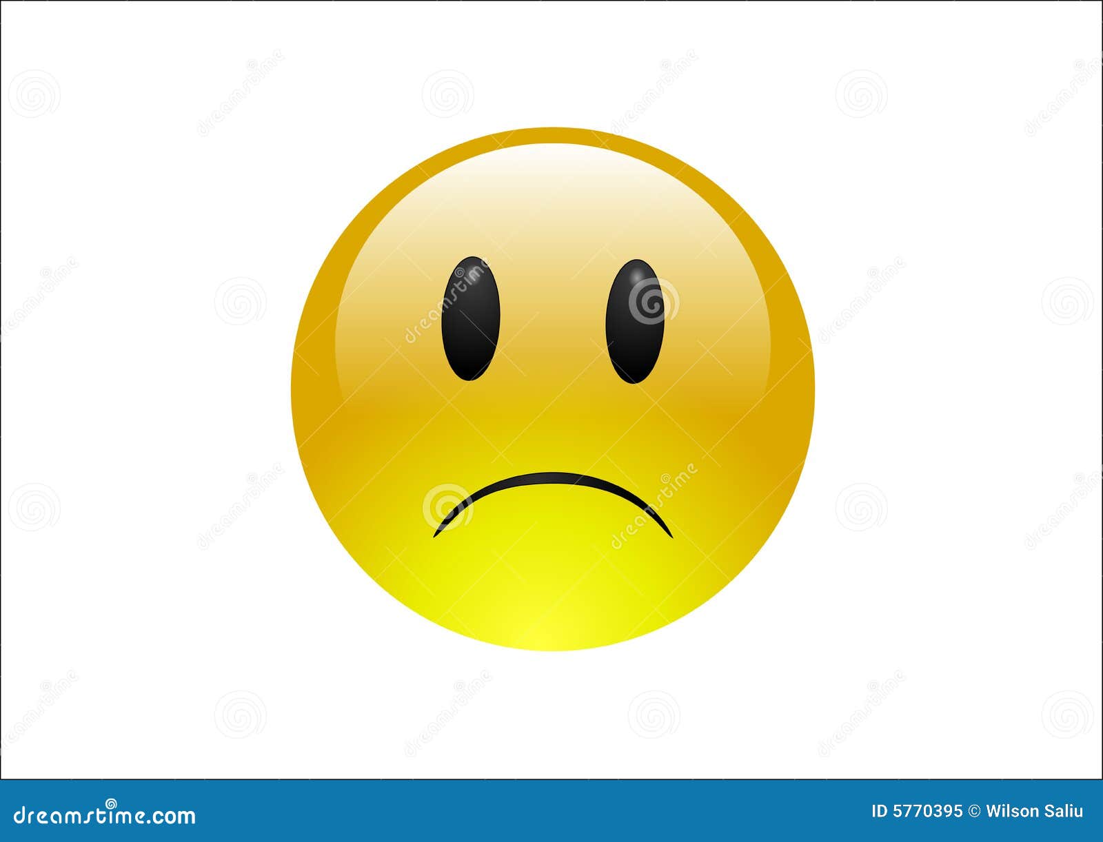Aqua Droevige Emoticons - stock illustratie. Illustration of miserabel ...