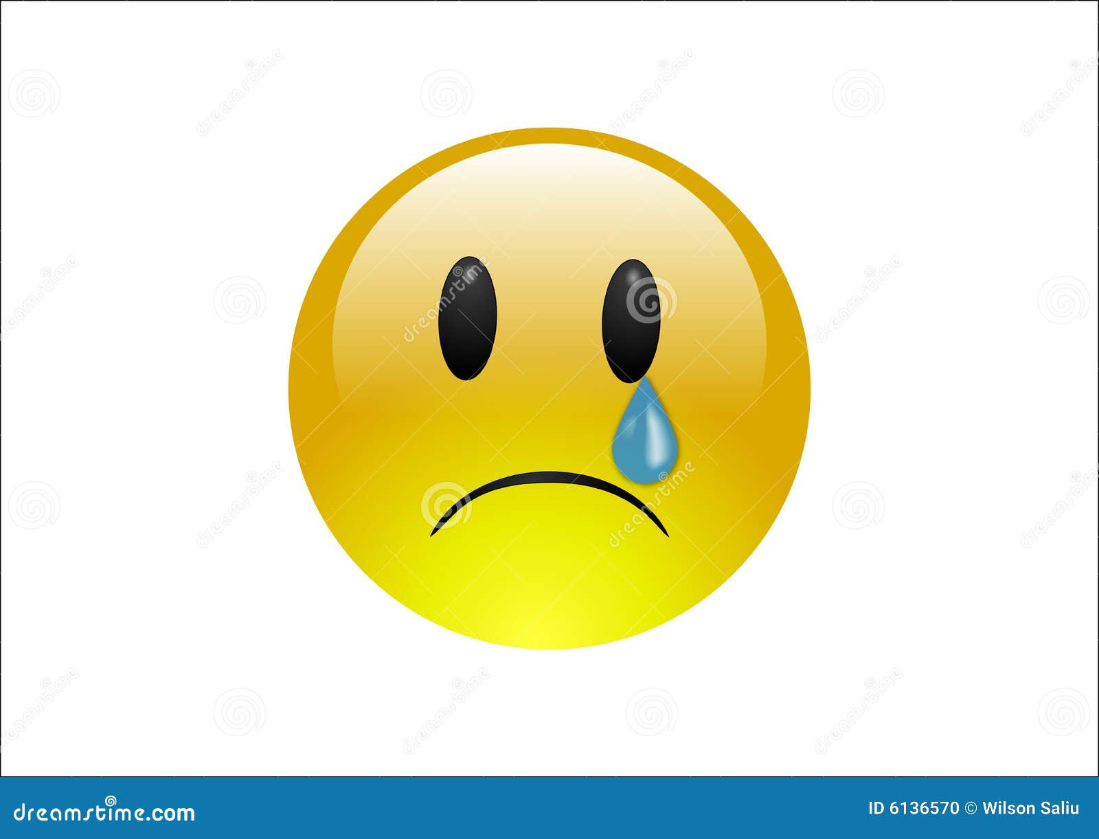 Aqua Emoticons - Cry stock illustration. Illustration of emoticon - 6136570
