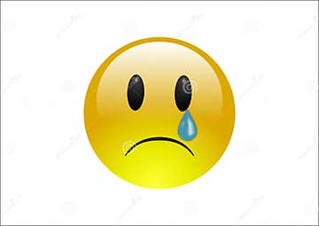 Aqua Emoticons - Cry stock illustration. Illustration of emoticon - 6136570